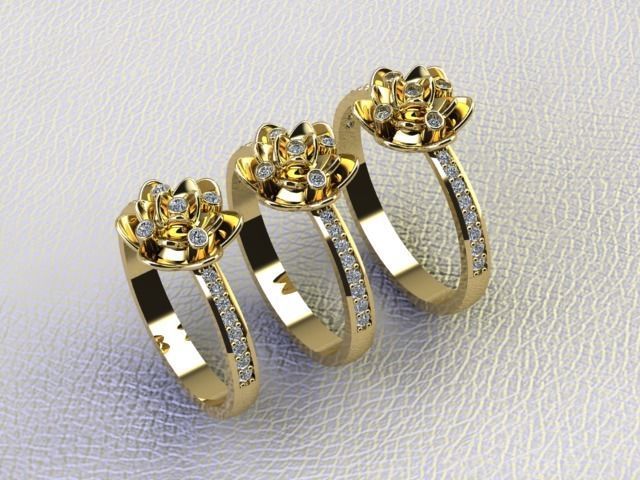 FLOWER RING 3D model 3D printable | CGTrader