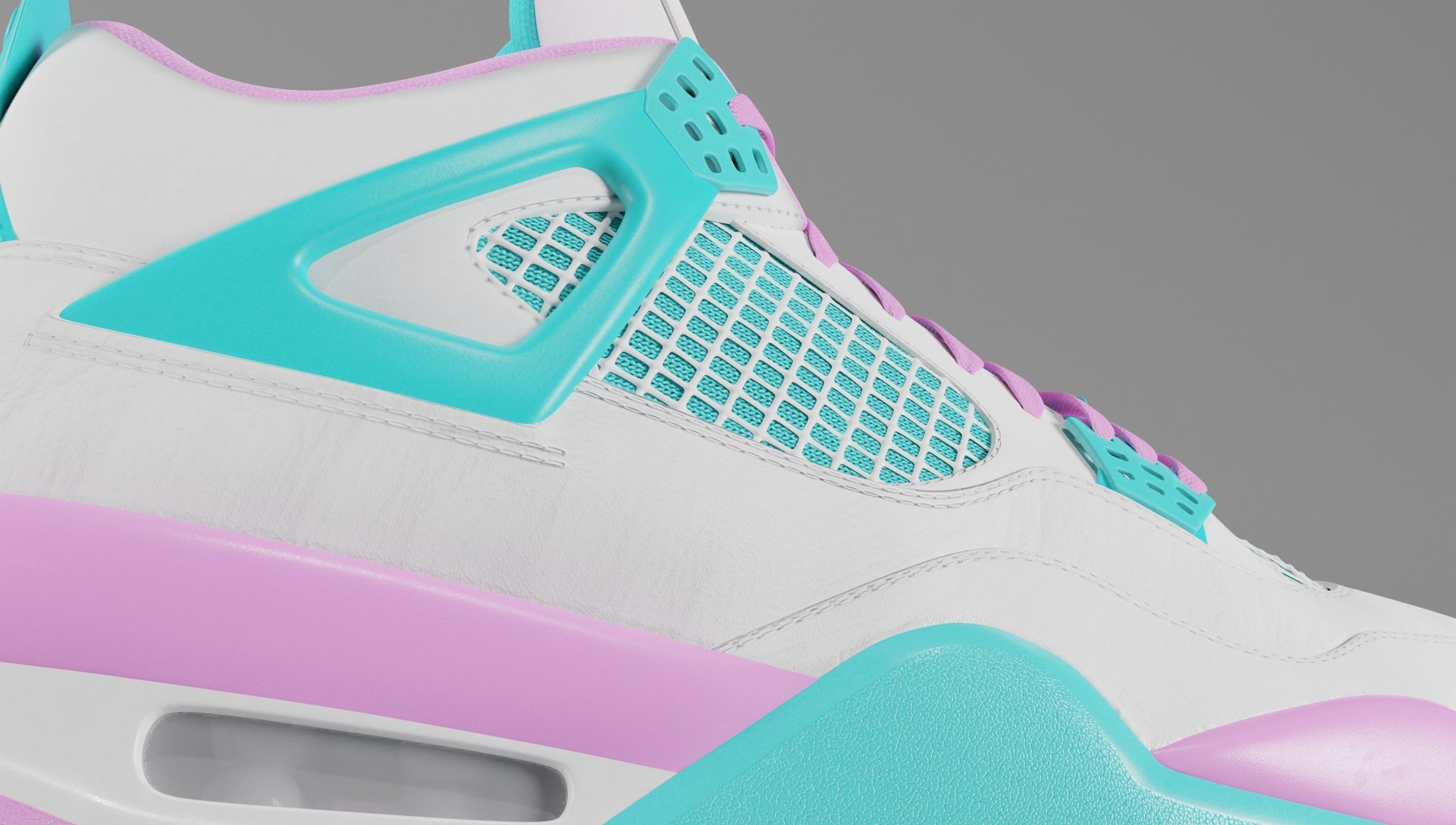 3D model Jordan 4 Miami Vice Shoe VR / AR / low-poly | CGTrader