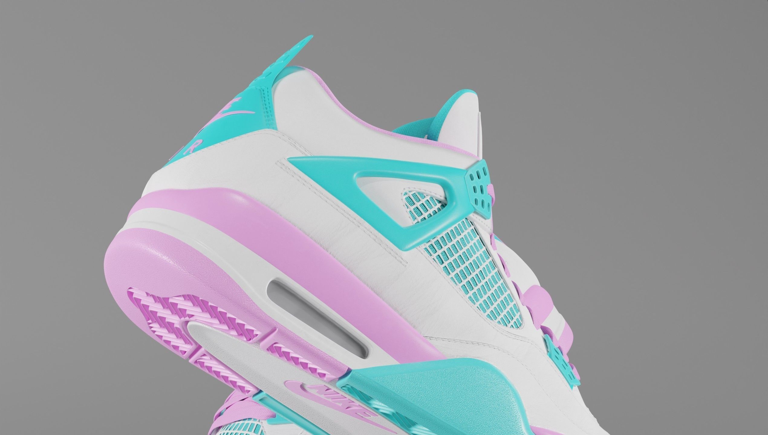 3D model Jordan 4 Miami Vice Shoe VR / AR / low-poly | CGTrader