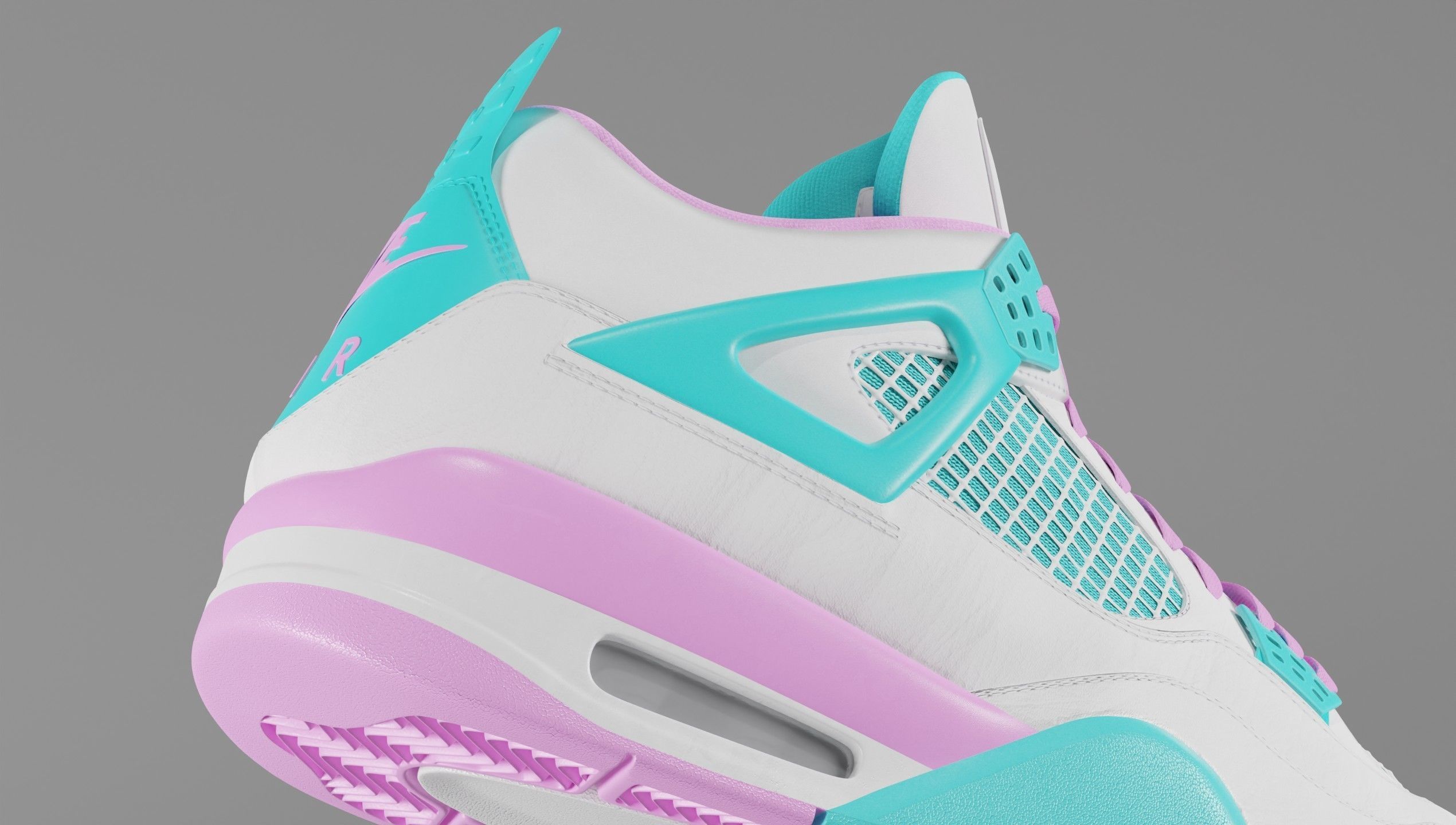 3D model Jordan 4 Miami Vice Shoe VR / AR / low-poly | CGTrader