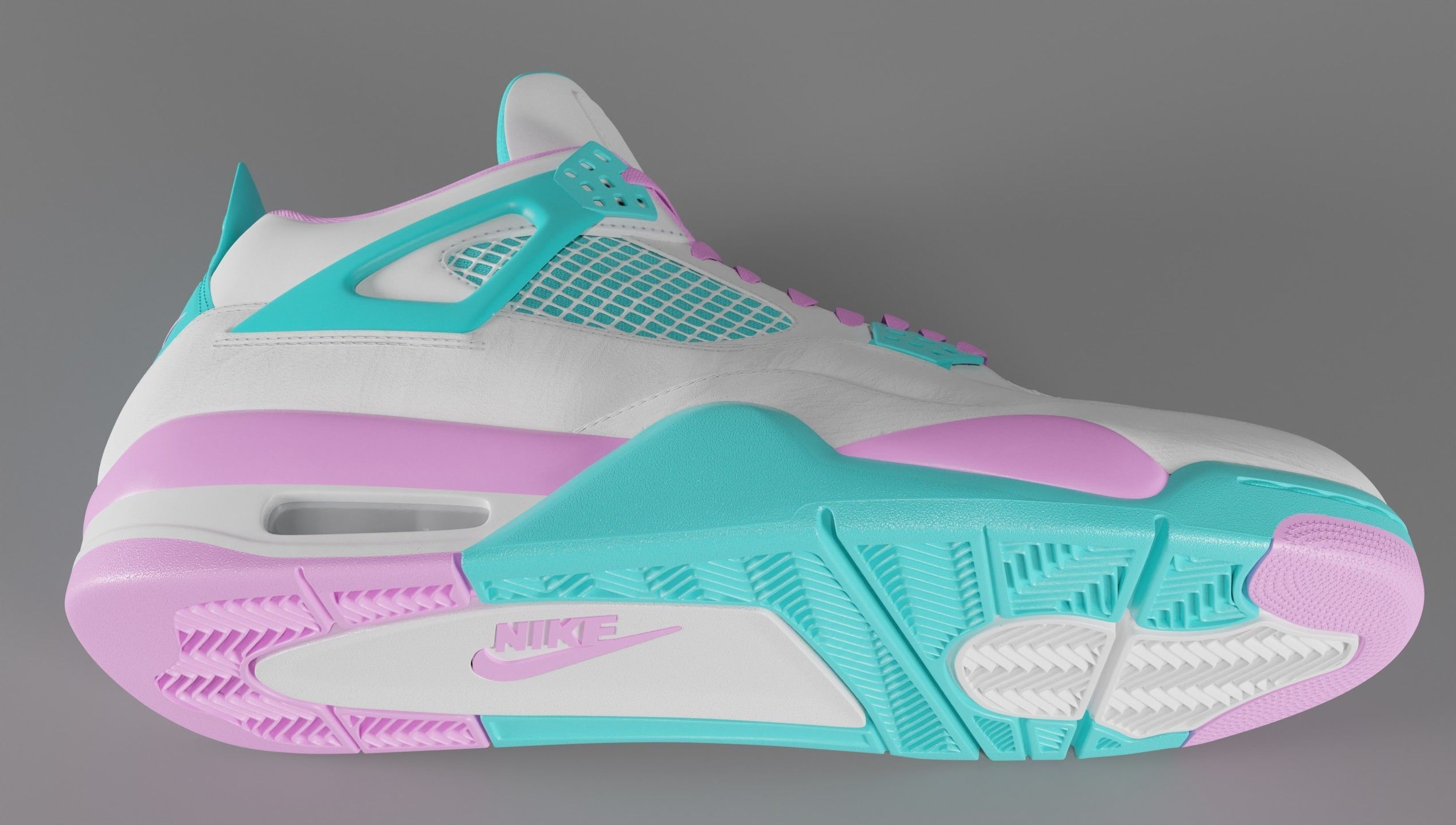 3D model Jordan 4 Miami Vice Shoe VR / AR / low-poly | CGTrader