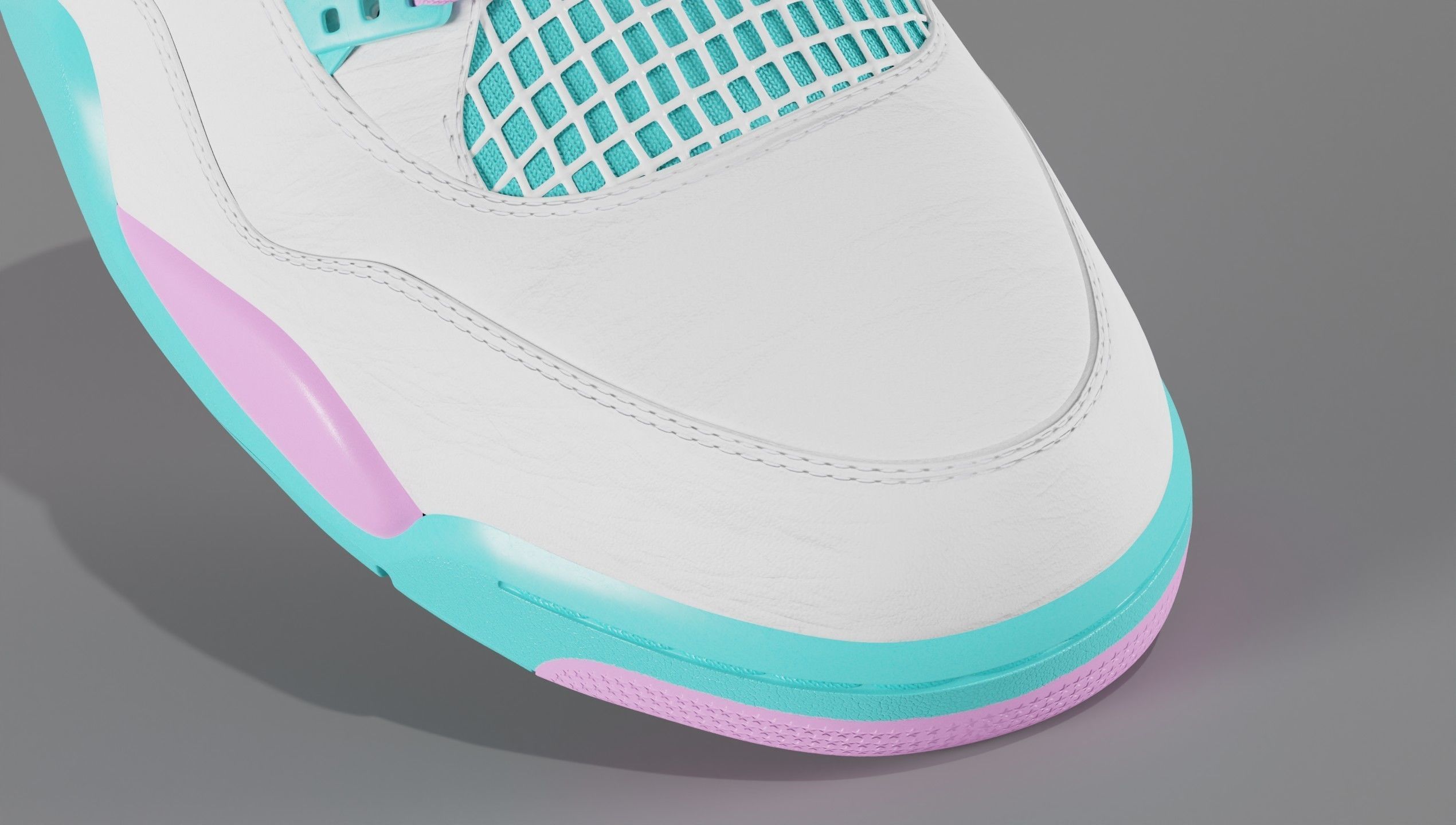 3D model Jordan 4 Miami Vice Shoe VR / AR / low-poly | CGTrader