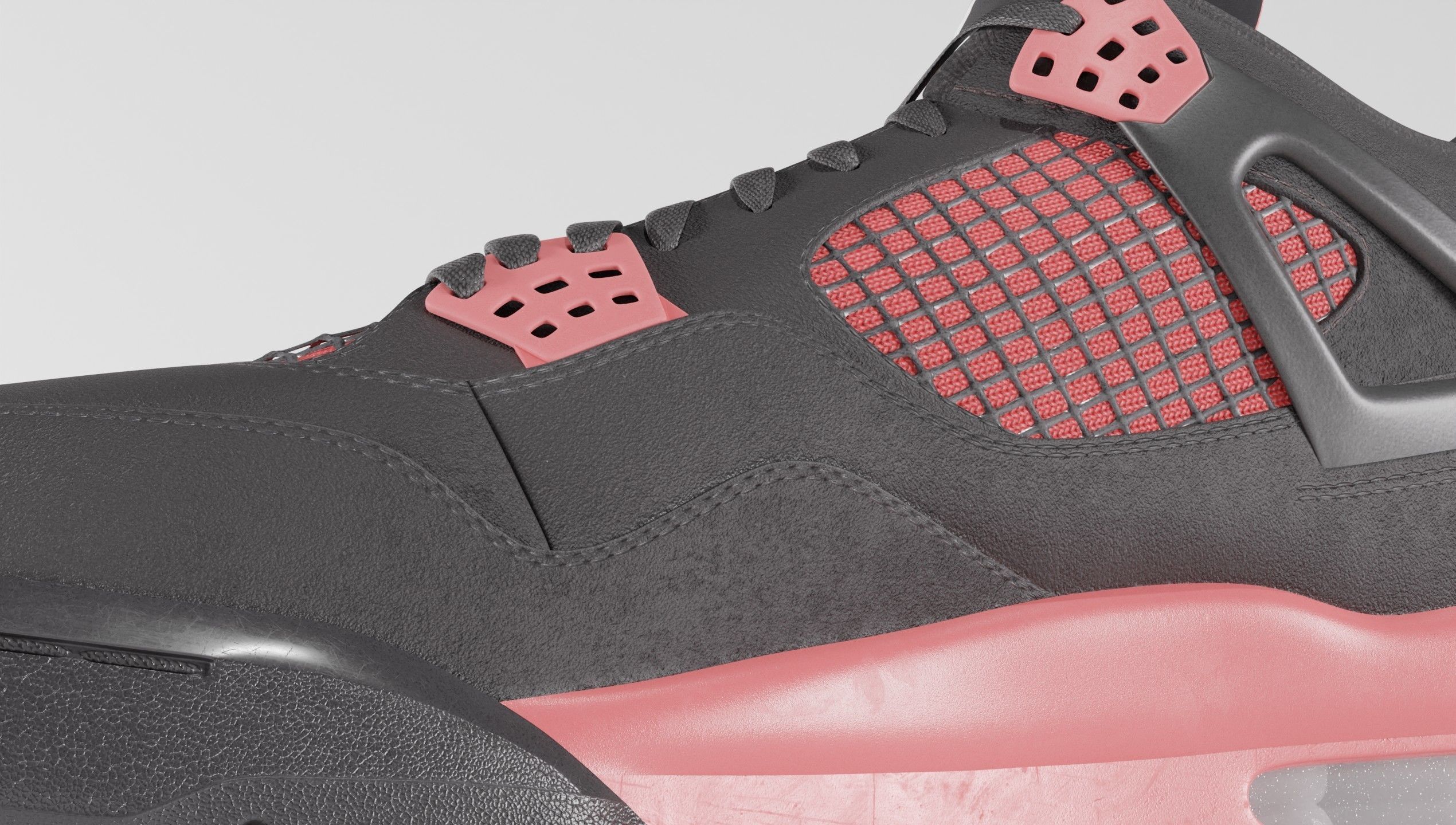 3D model Jordan 4 Retro Red Thunder VR / AR / low-poly | CGTrader