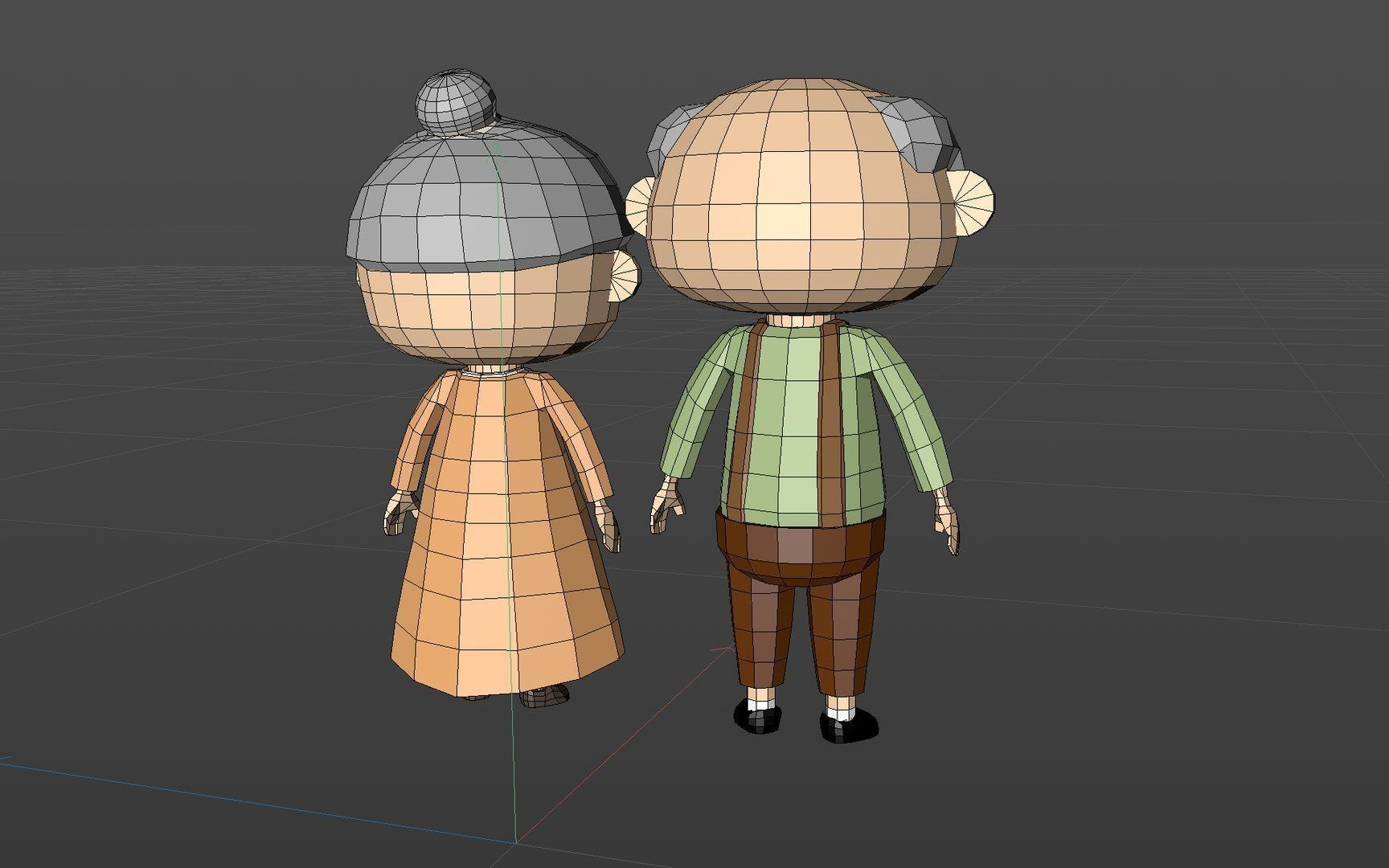 3D model Low Poly Cartoon character Old VR / AR / low-poly | CGTrader