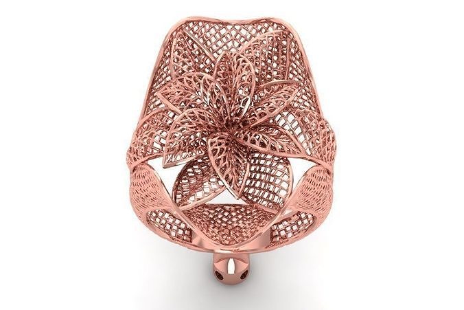 Filigree Ring STL OBJ FBX Renders Details 3D model 3D printable | CGTrader
