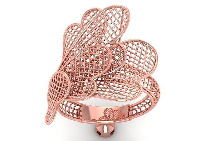 Filigree Ring STL OBJ FBX Renders Details 3D model 3D printable | CGTrader