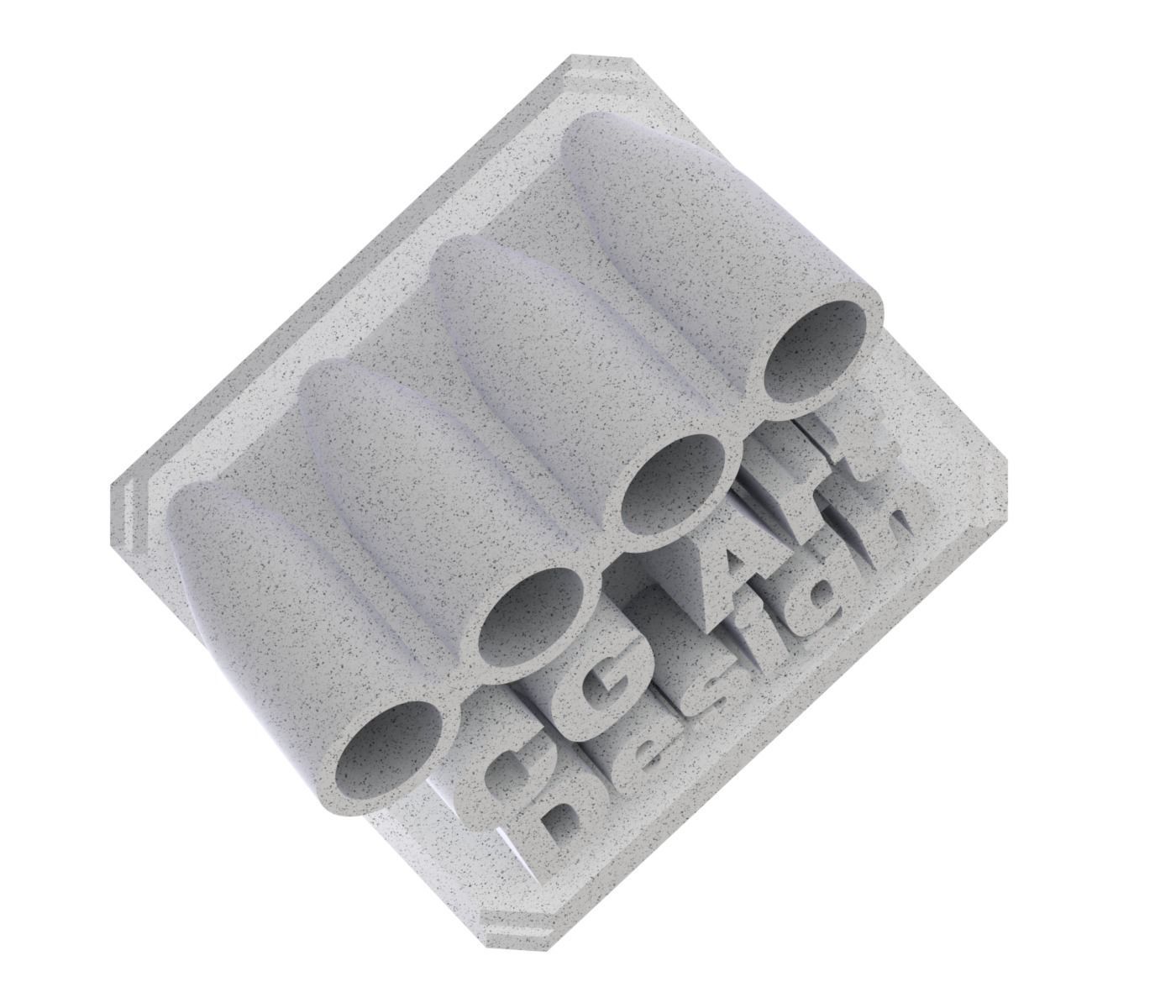 Printable Sweeping Text Plate With Pen Holder 3D model 3D printable ...