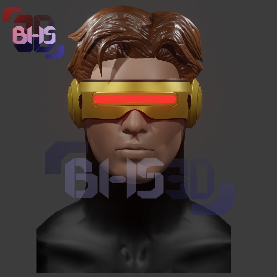 Cyclops Xmen googles 3D 3D model 3D printable | CGTrader