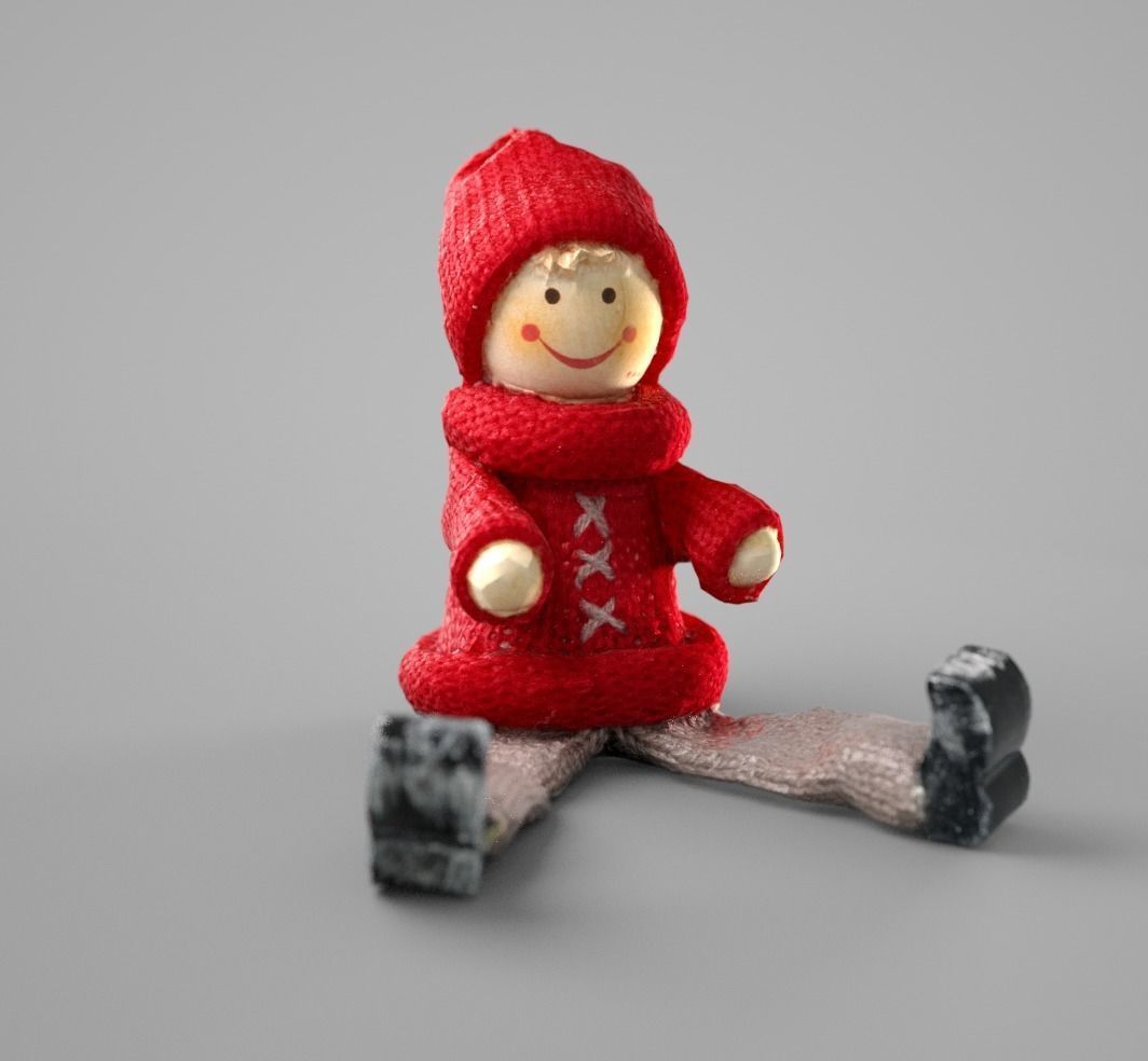 3d Model Wooden Decorative Doll Figure 1 Vr Ar Low Poly Cgtrader 