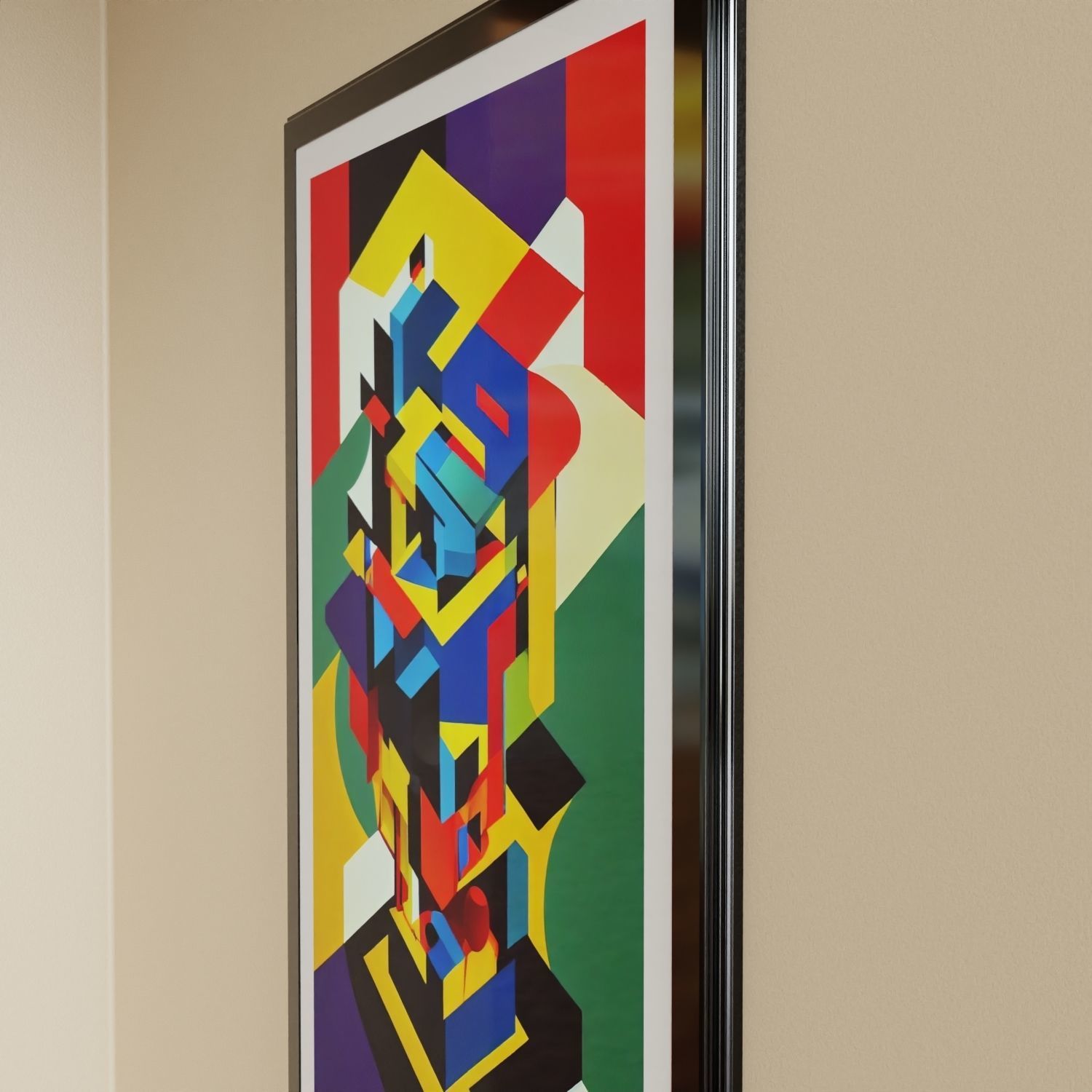 Framed Artwork Cubist Portrait 2 3D model | CGTrader