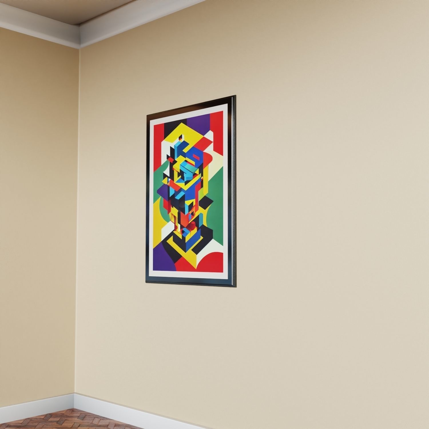 Framed Artwork Cubist Portrait 2 3D model | CGTrader