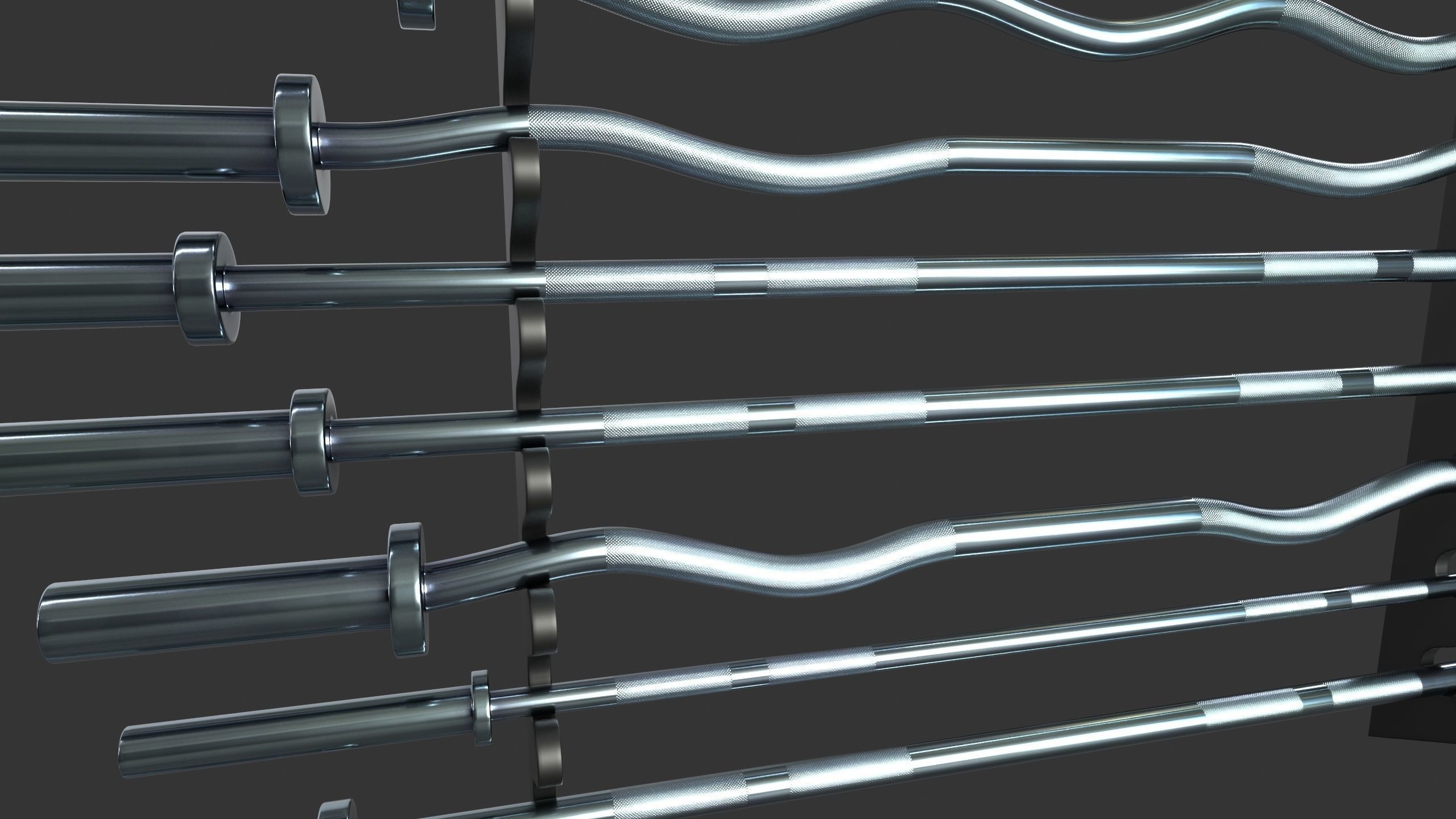 Wall Mounted Barbell 3D model | CGTrader