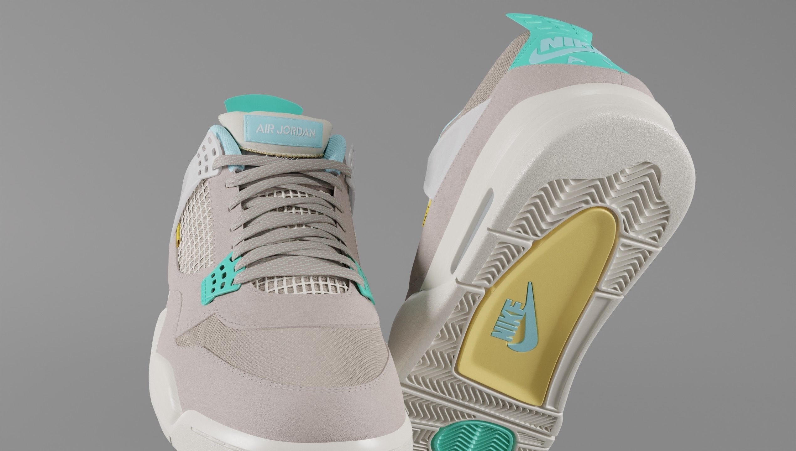 3D model Jordan 4 Union LA Taupe Haze VR / AR / low-poly | CGTrader