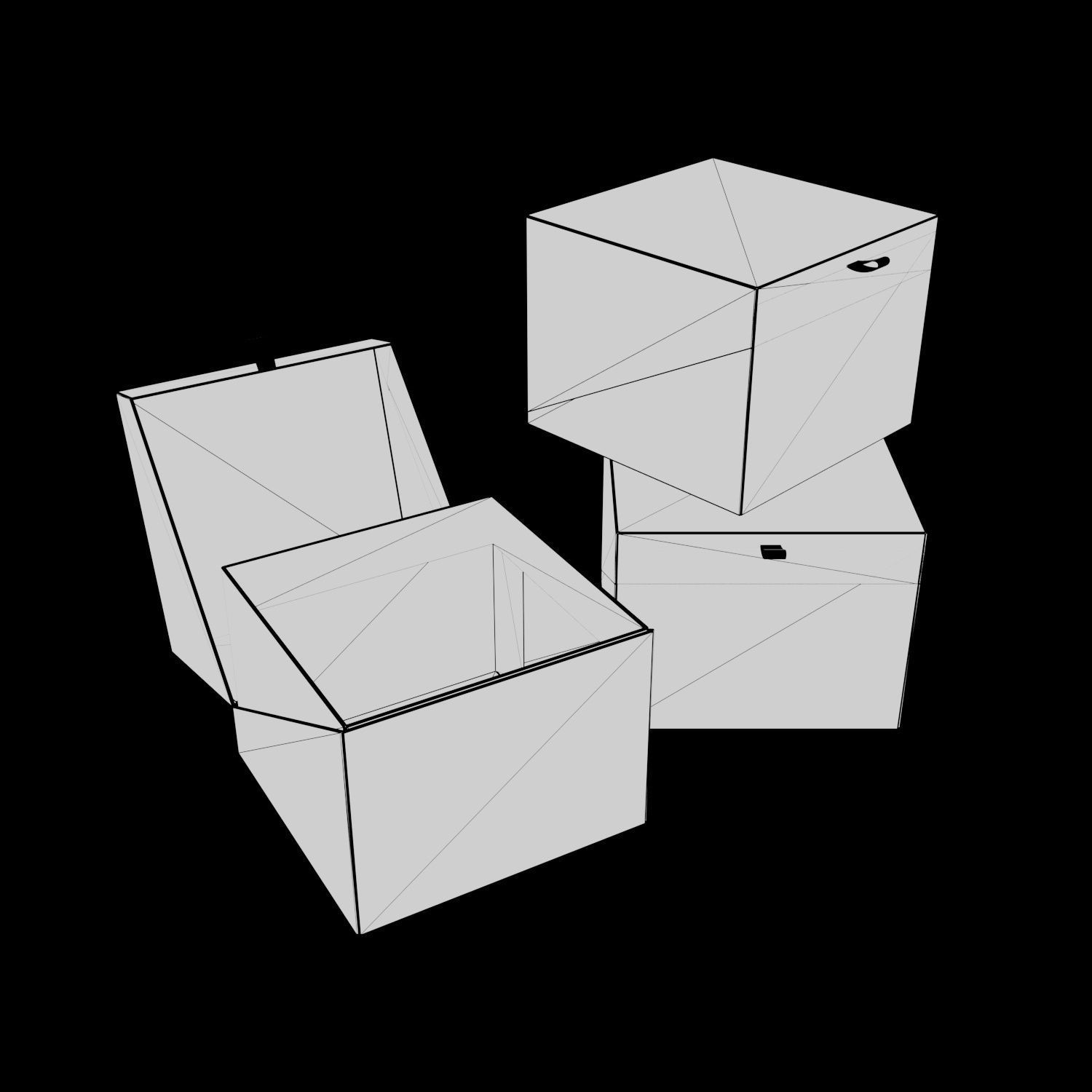 ANGLED CUFF RING BOX - Package 3D model 3D model | CGTrader