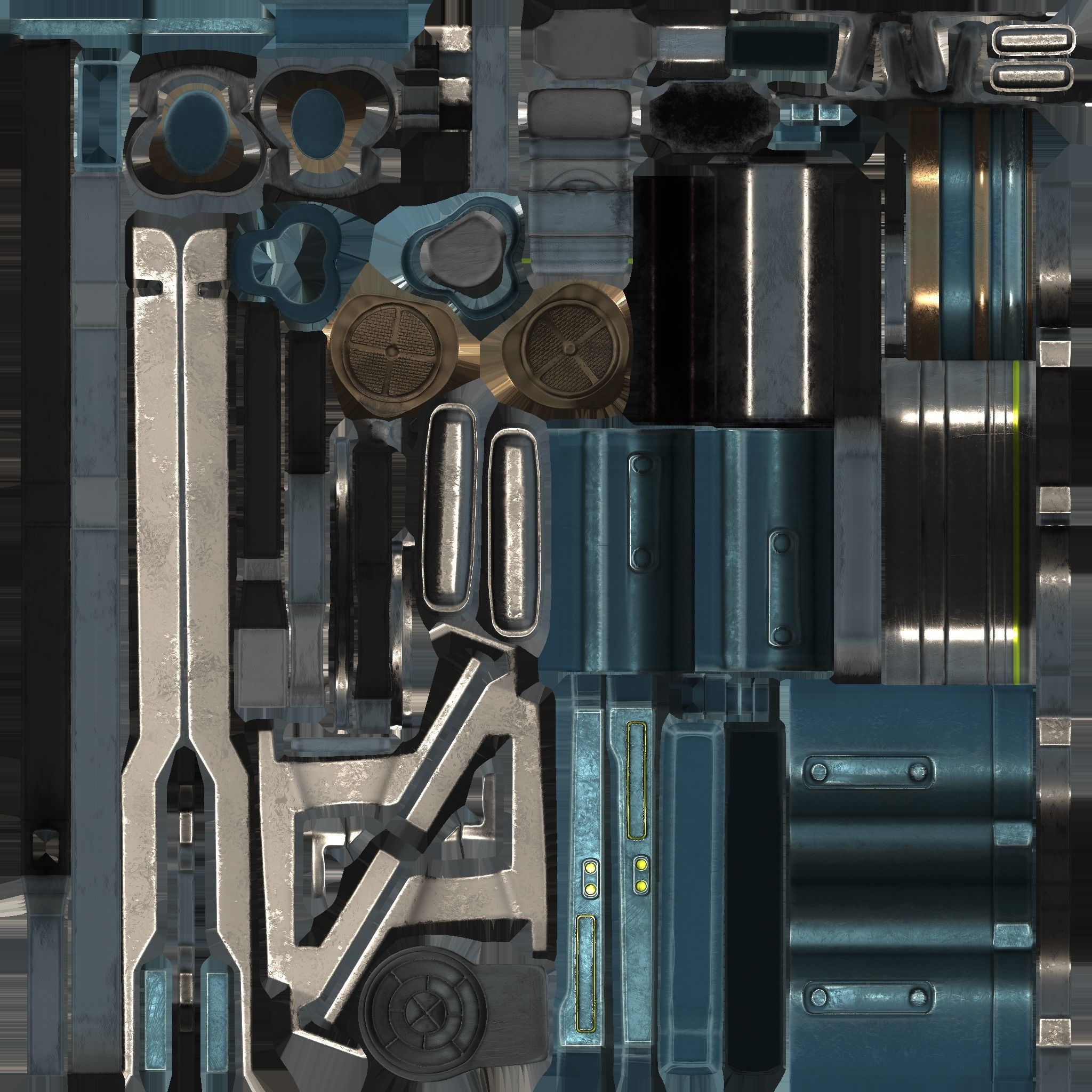 3D model Futuristic Combat Gun VR / AR / low-poly | CGTrader