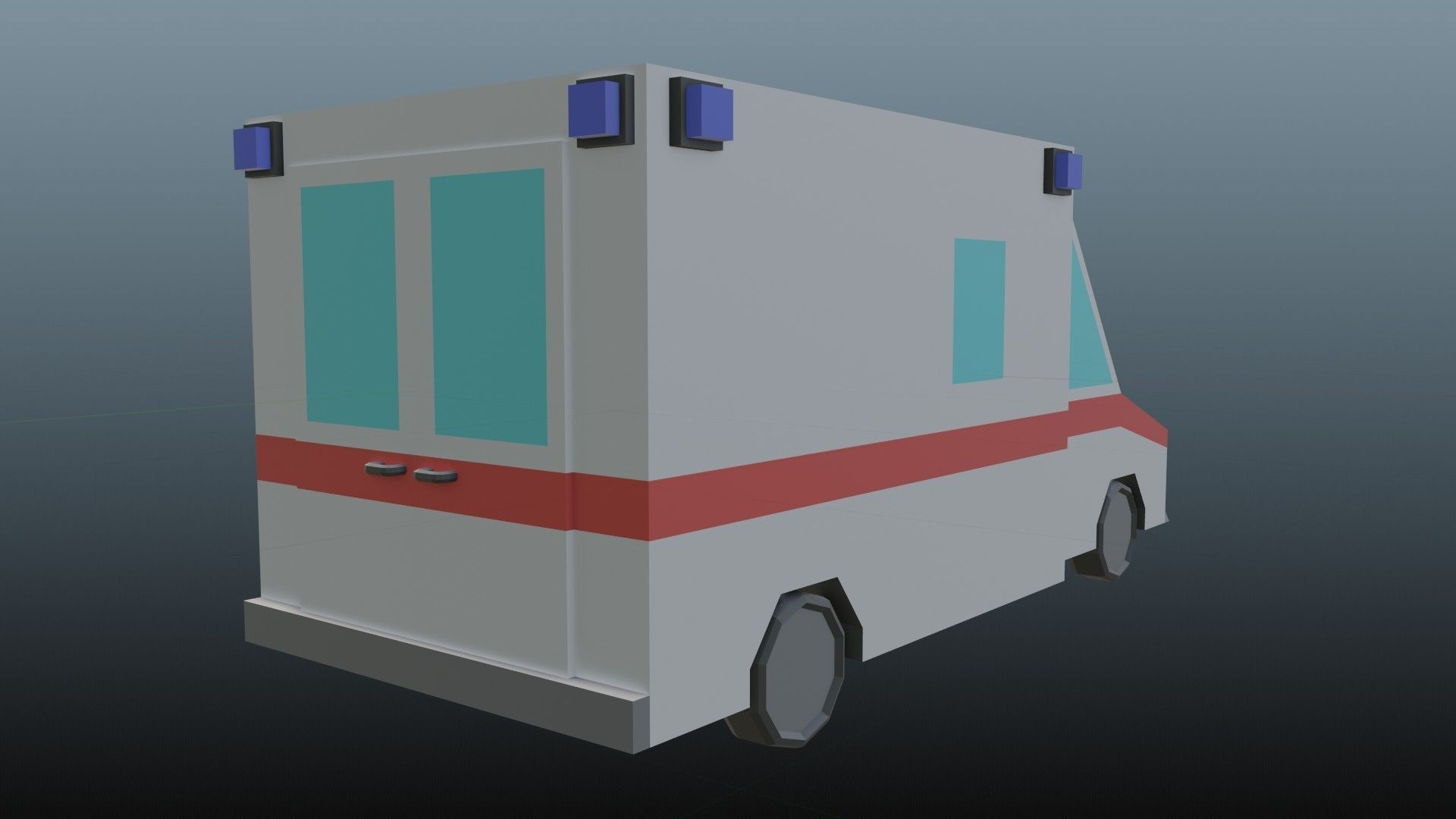 Lowpoly Ambulance free VR / AR / low-poly 3D model | CGTrader