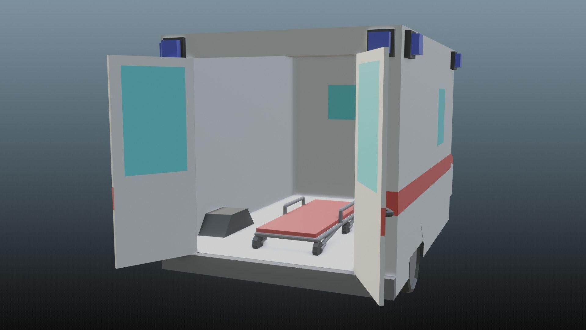 Lowpoly Ambulance free VR / AR / low-poly 3D model | CGTrader