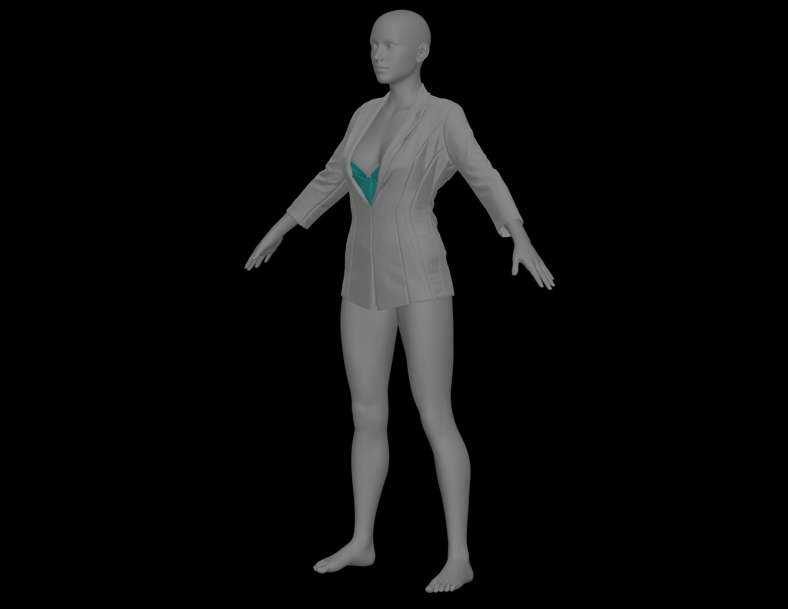 ANIME SET woman in suit 3D model | CGTrader