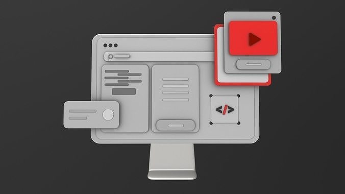 Design deployment Color Icon Design Software and web development 3D model | CGTrader