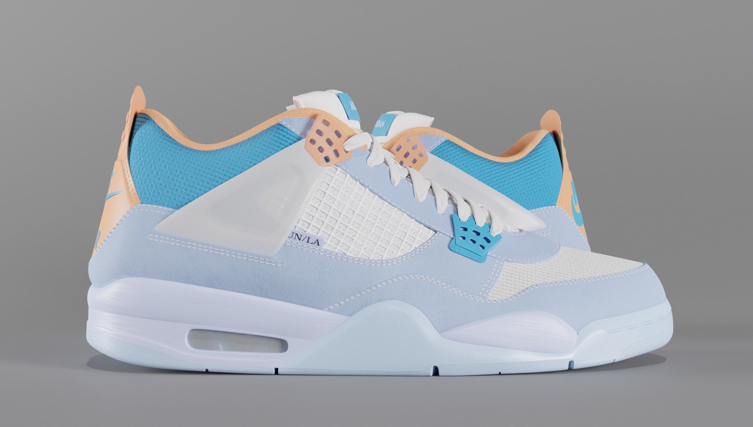 3D model Jordan 4 Union LA Blue VR / AR / low-poly | CGTrader