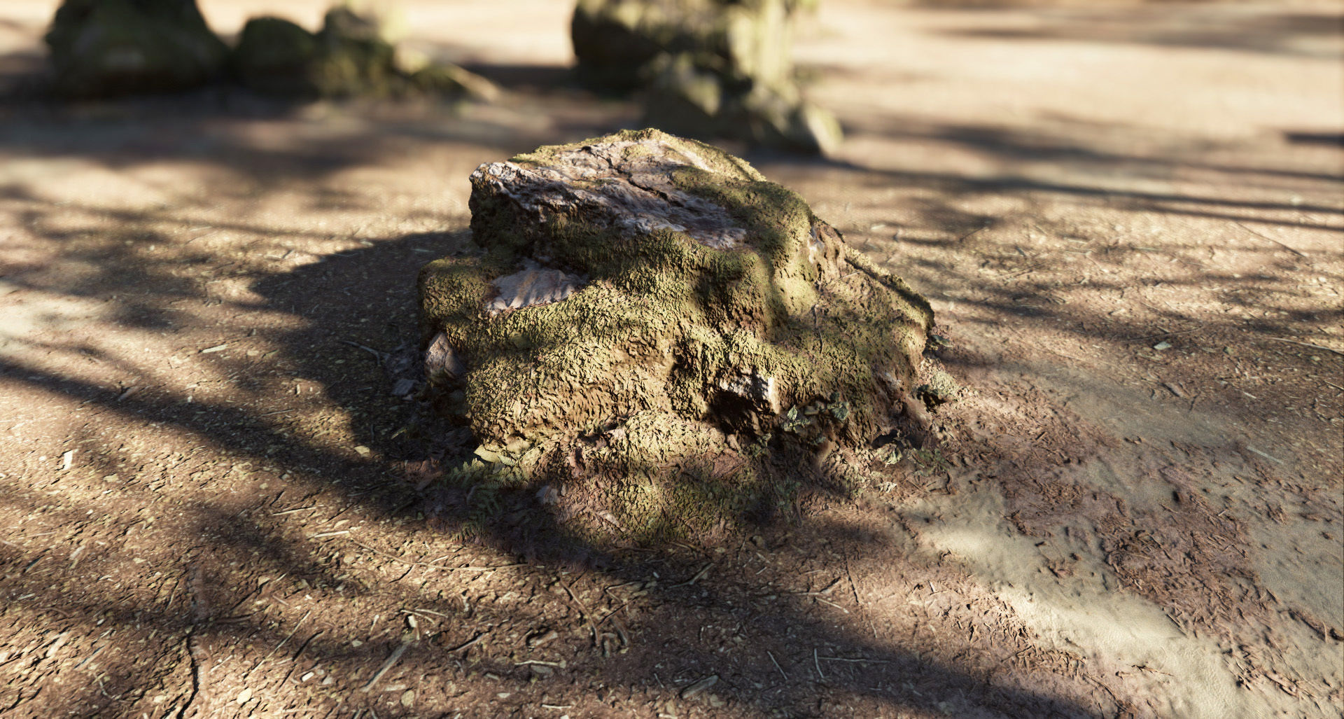 Mossy Forest Rock A Single free 3D model | CGTrader