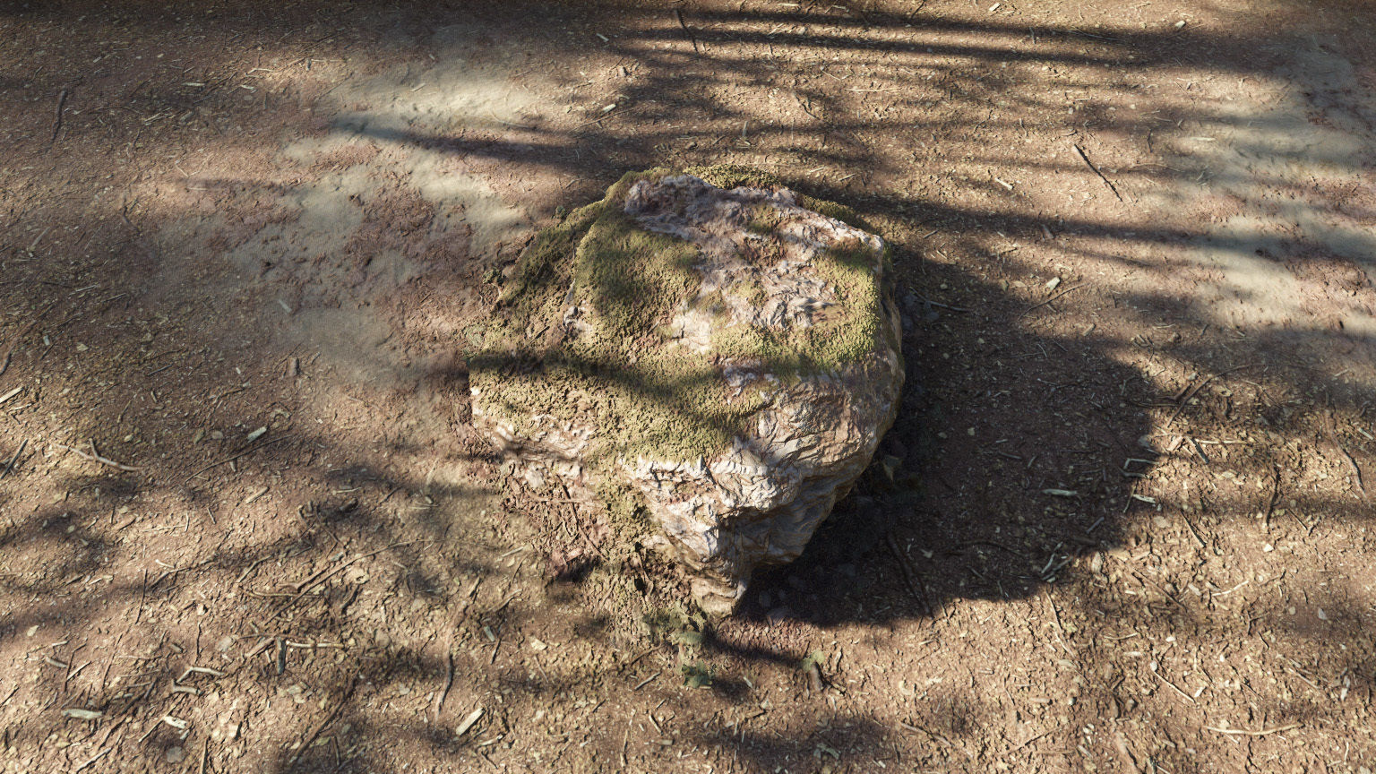Mossy Forest Rock A Single free 3D model | CGTrader