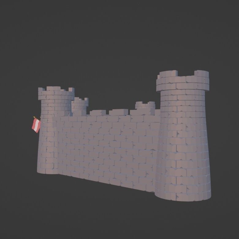 3D model Fortress Low-poly 3D model knight holding sword VR / AR / low-poly | CGTrader