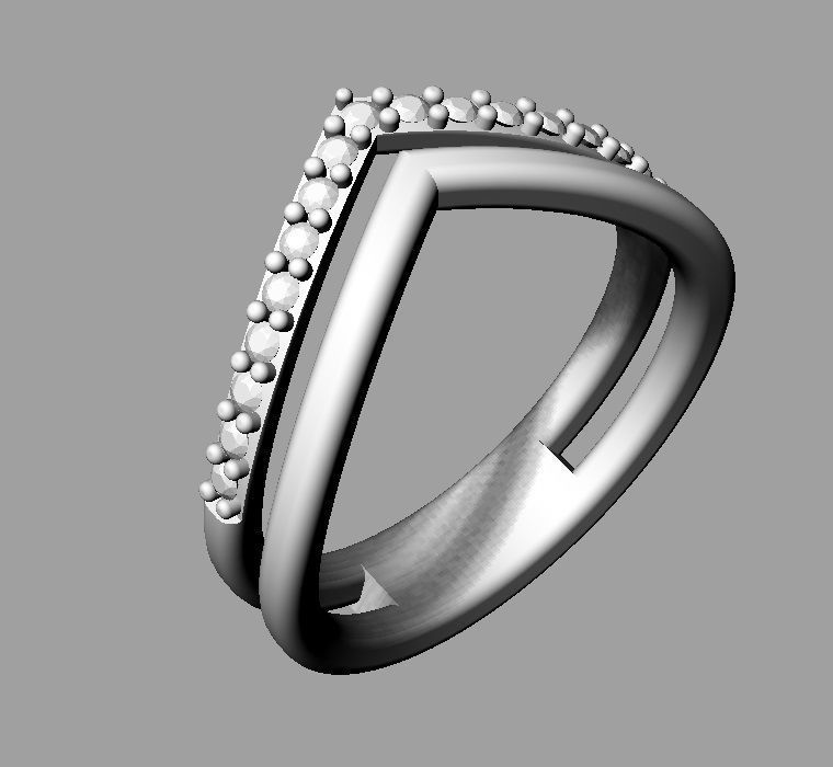 Double Ring 3D model 3D printable | CGTrader