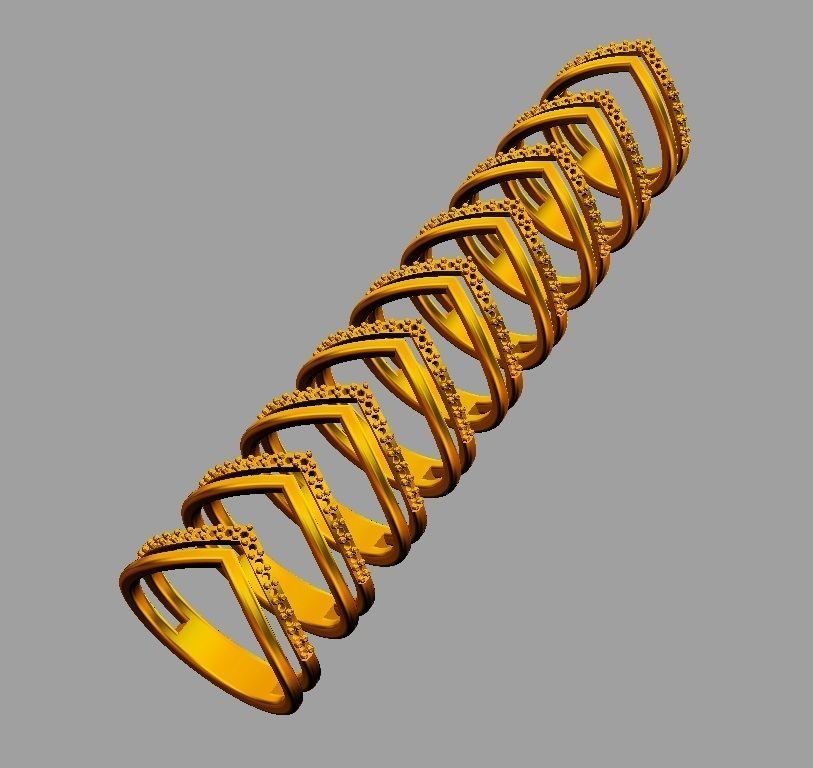 Double Ring 3D model 3D printable | CGTrader
