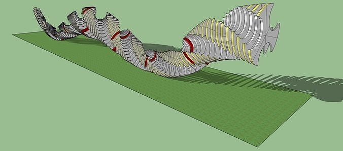 Snake Abstract Decorative Artwork 3D model | CGTrader