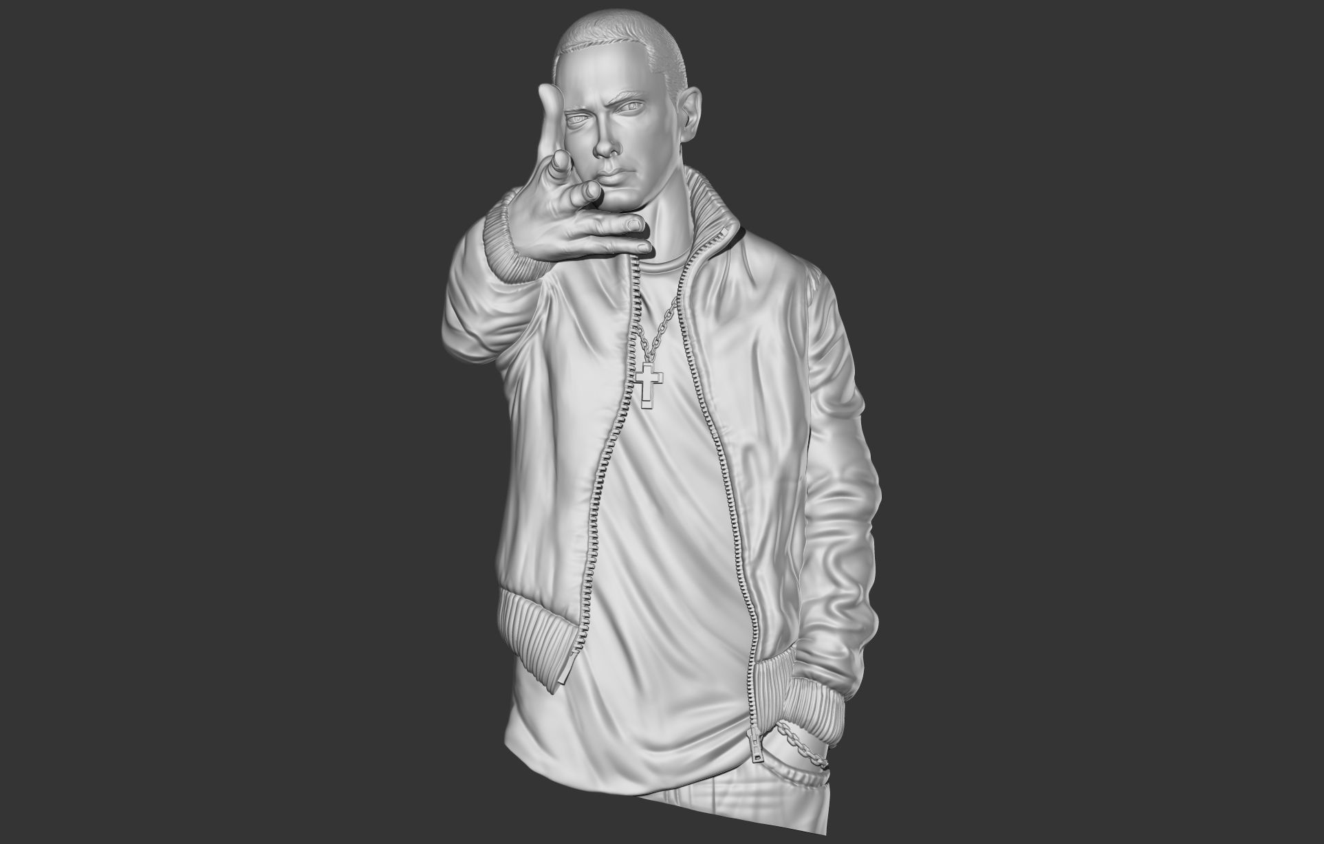 EMINEM Bas-Relief 3D Model - For Printing 3D print model 3D model 3D ...