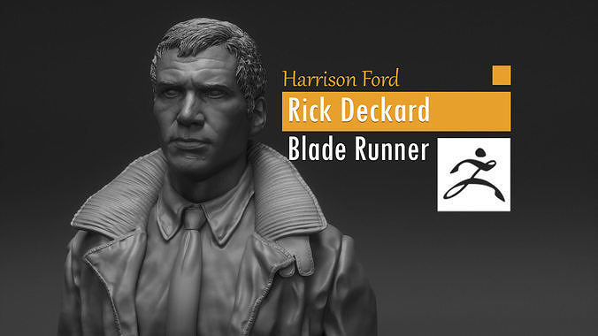Harrison Ford - Rick Deckard - Blade Runner 3D model 3D printable ...