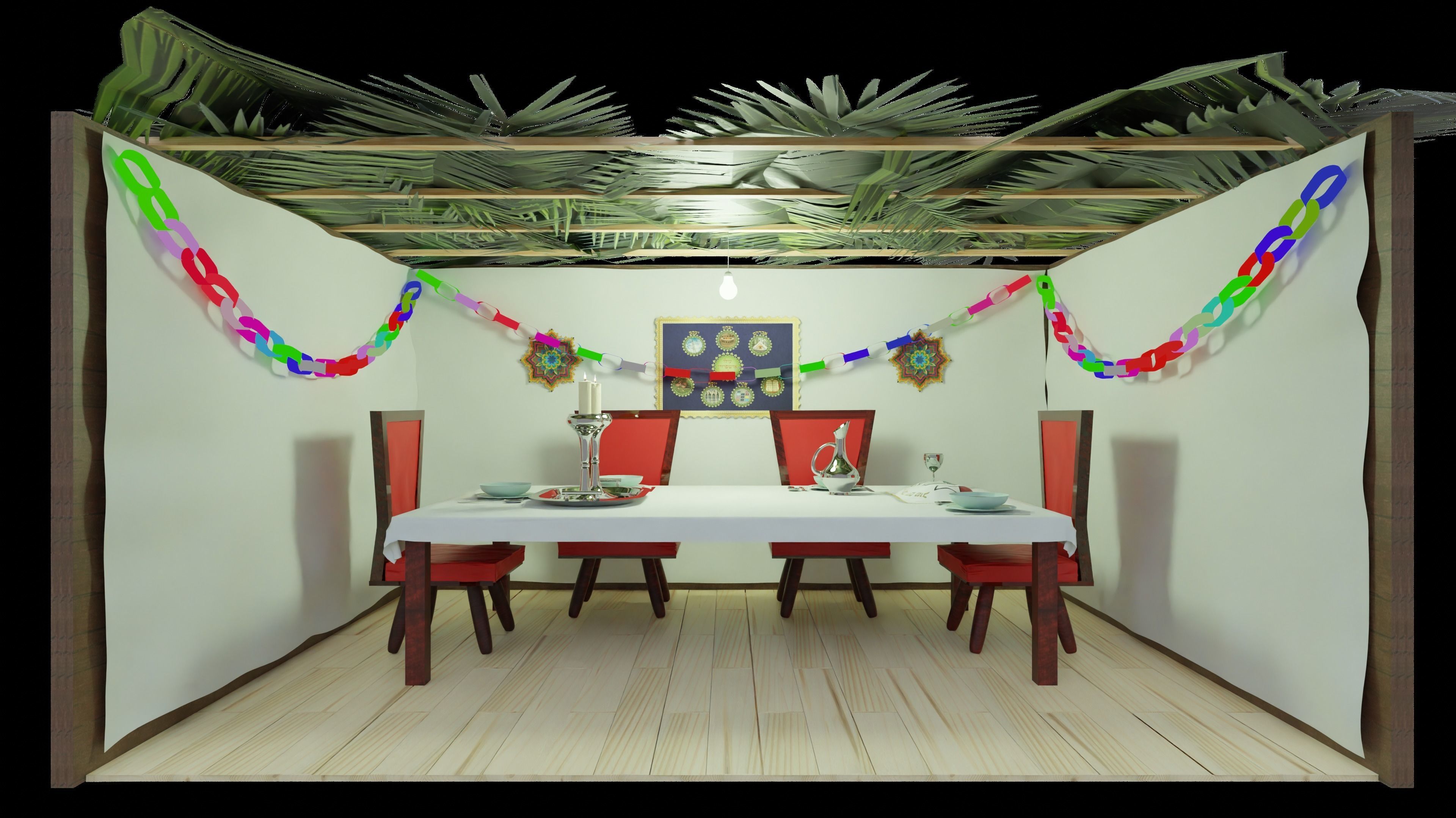 3D Succah sims dining room 3D model | CGTrader