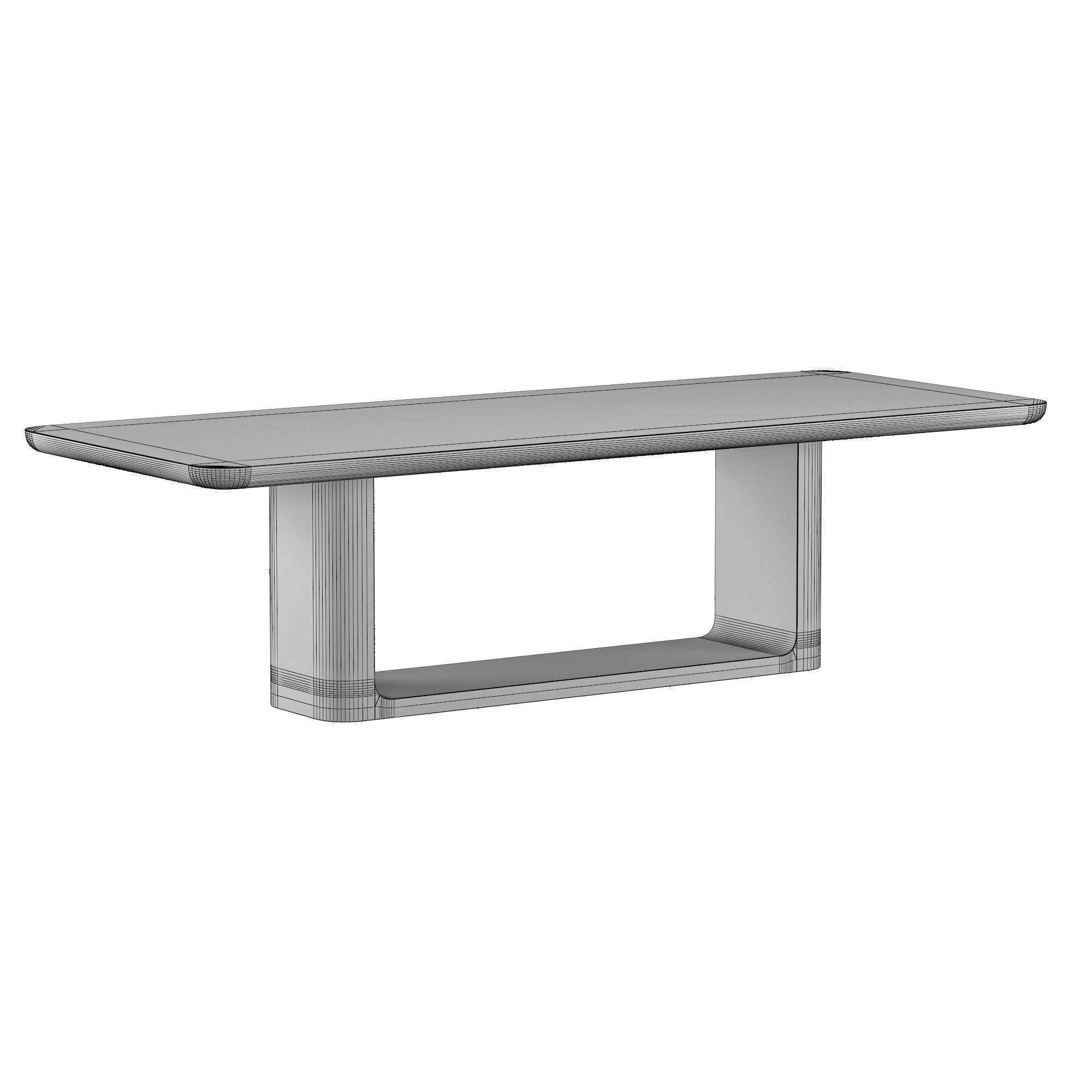 OSLO OPEN RECTANGULAR DINING TABLE 3D model | CGTrader