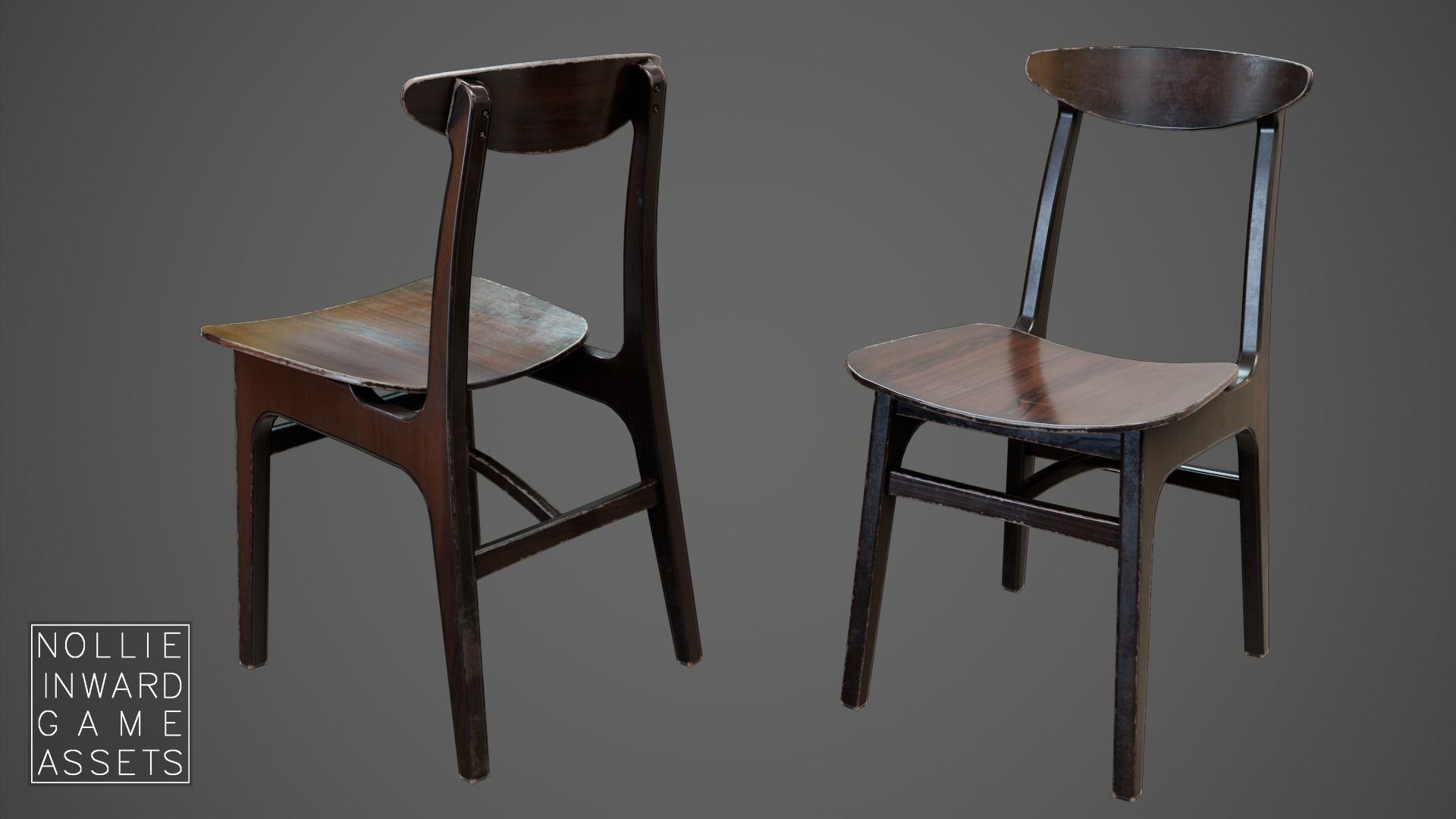 3D model Soviet Chair Variant 1 Dark VR / AR / low-poly | CGTrader