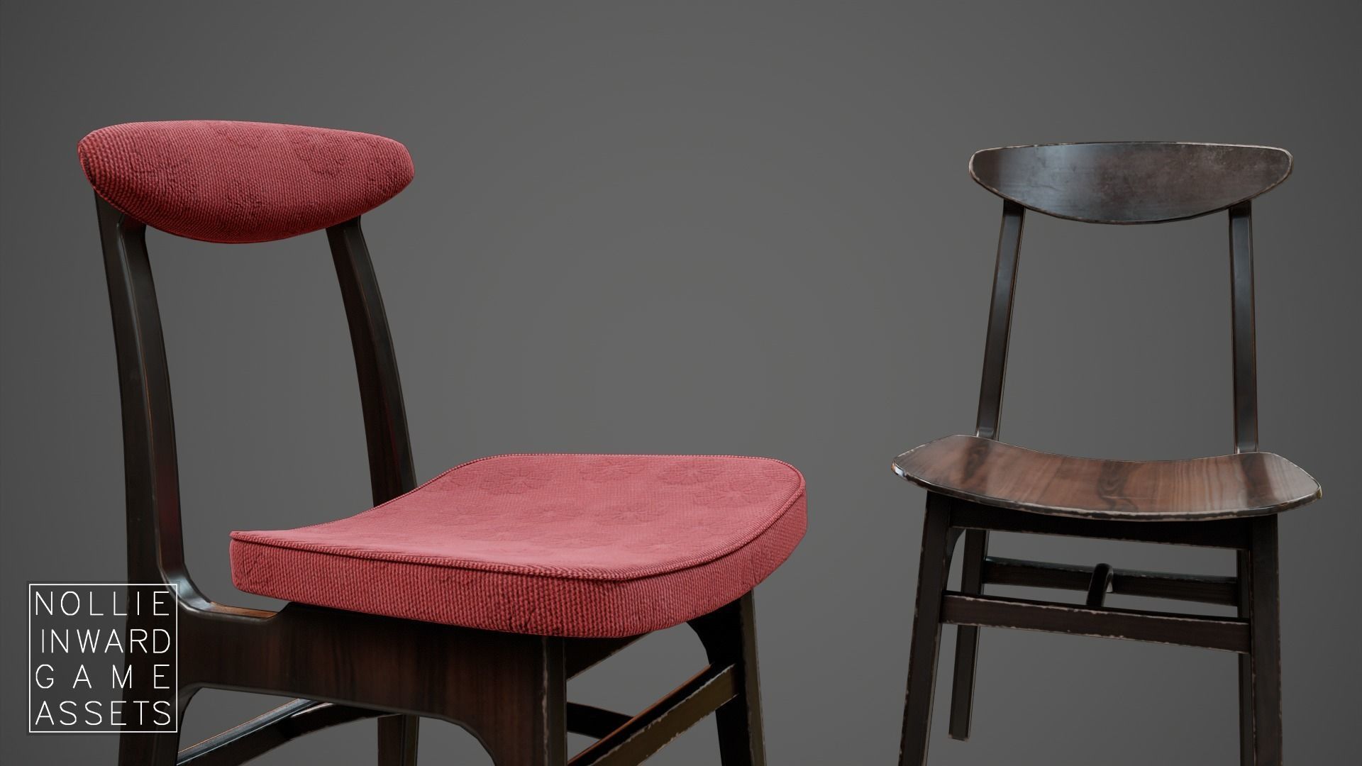 3D model Soviet Chair Variant 1 Dark VR / AR / low-poly | CGTrader