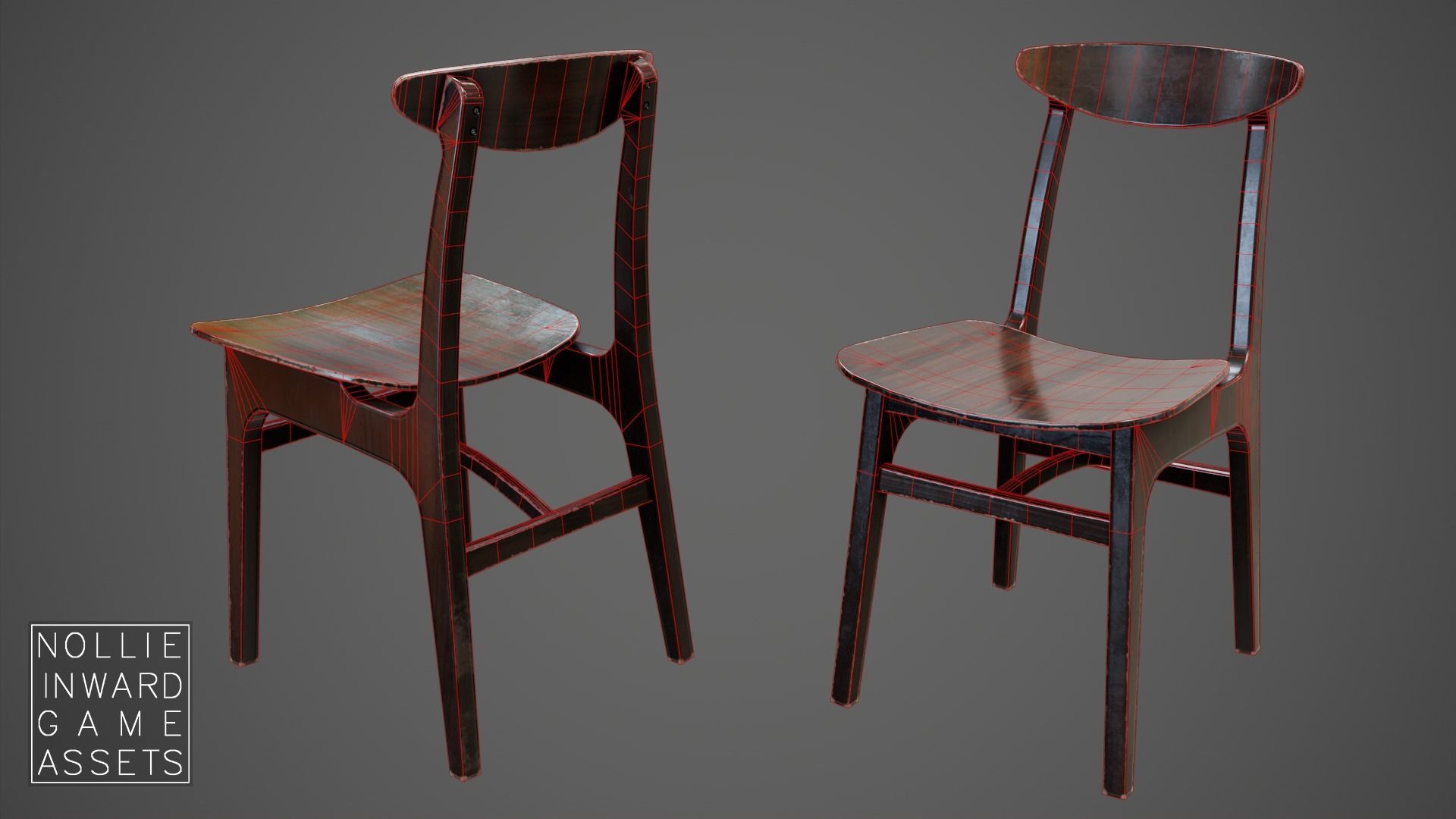 3D model Soviet Chair Variant 1 Dark VR / AR / low-poly | CGTrader