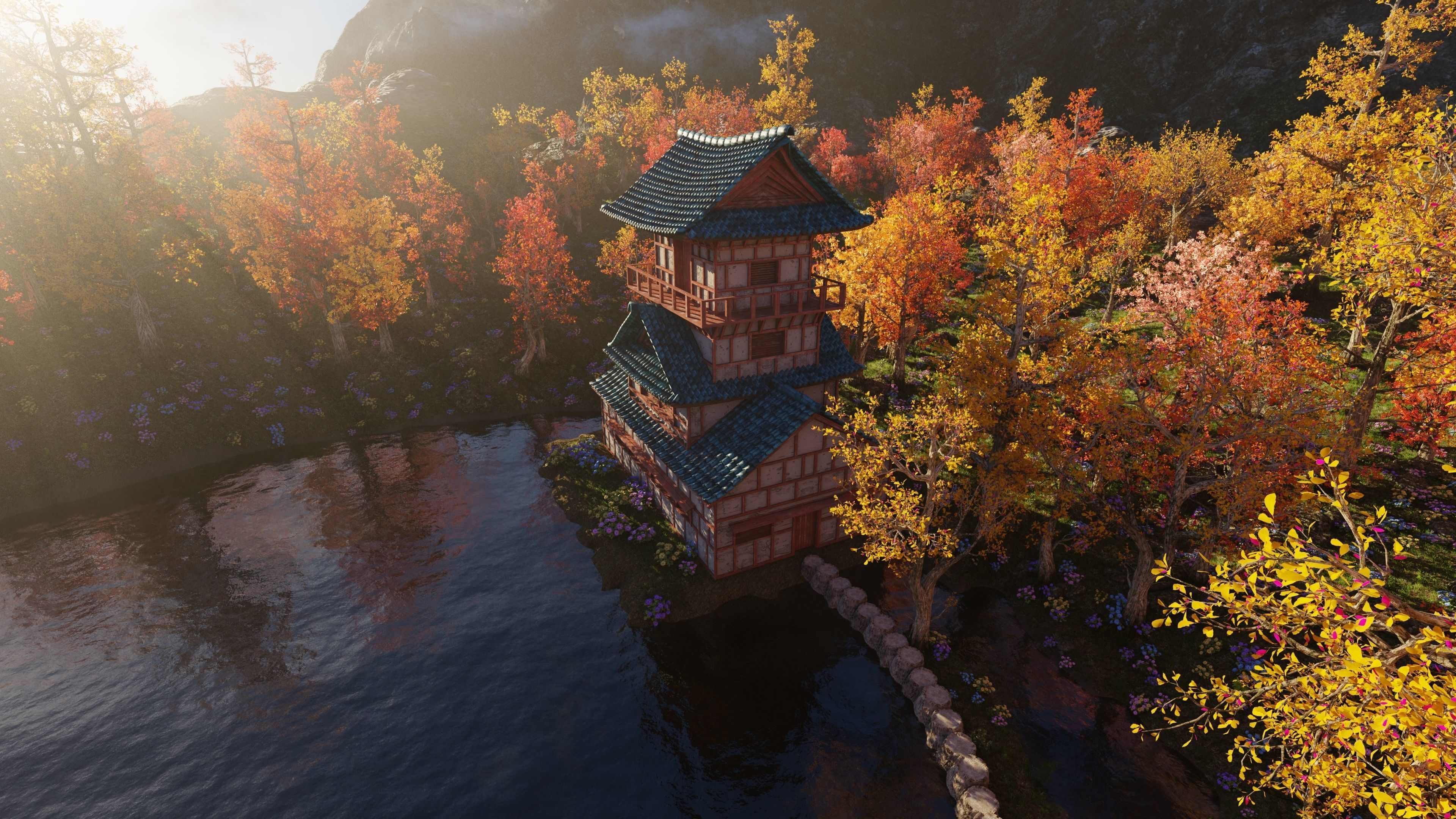 Japanese Scene 3D model | CGTrader