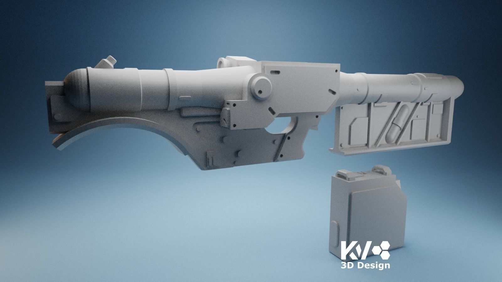 KV-Akira Heavy Laser Rifle 3D model 3D printable | CGTrader