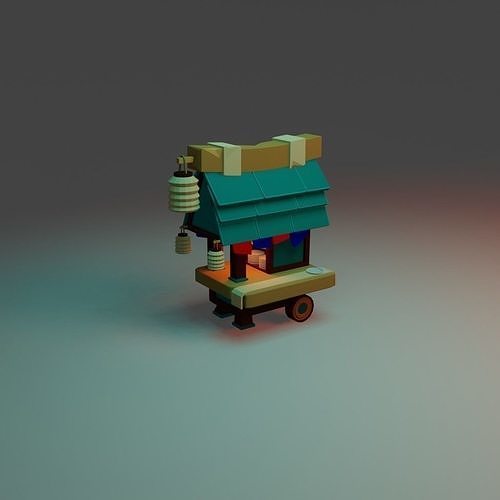 Street shop free VR / AR / low-poly 3D model | CGTrader