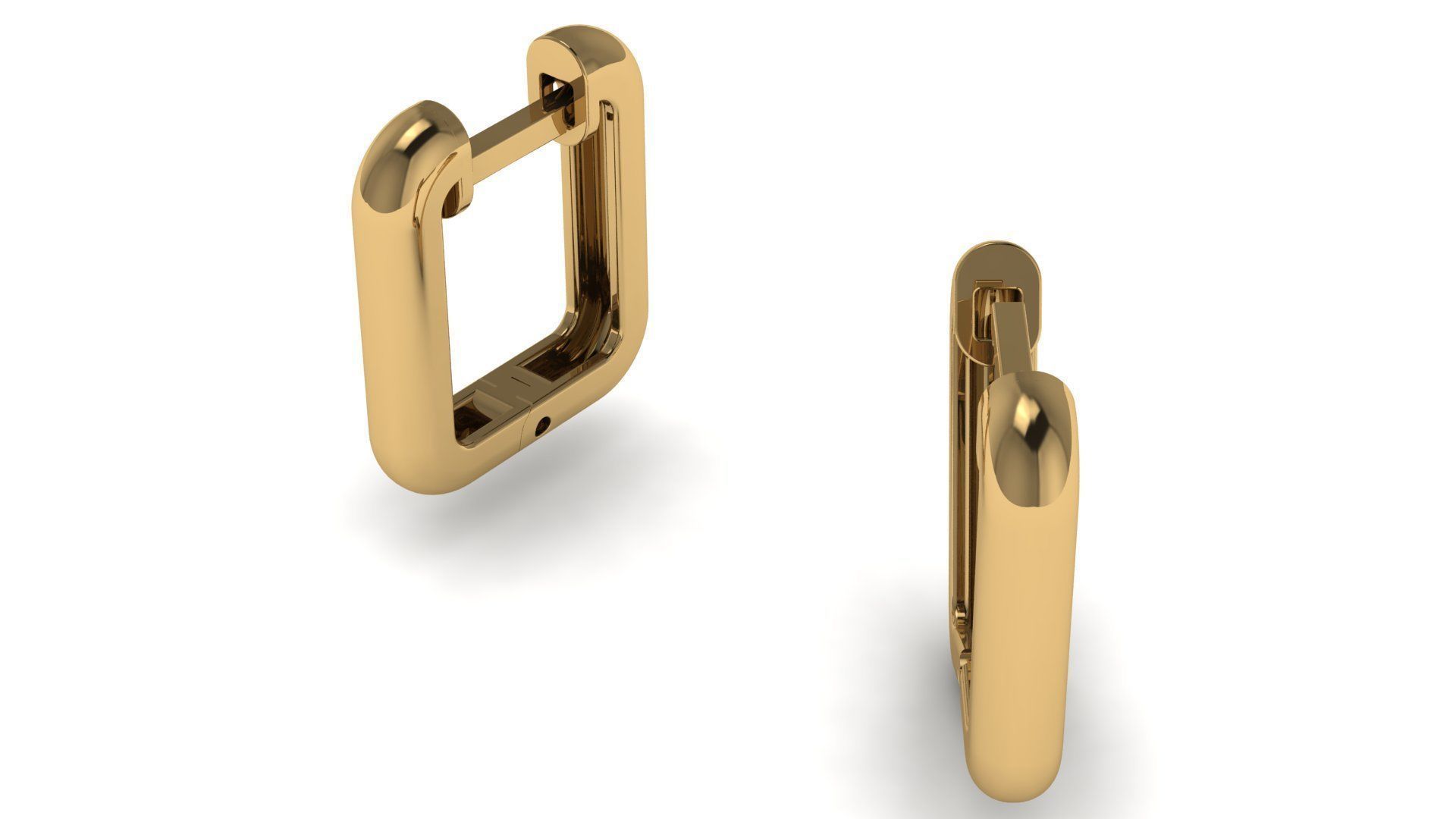 Rectangular Hoop Earring Clicker 3D model 3D printable | CGTrader