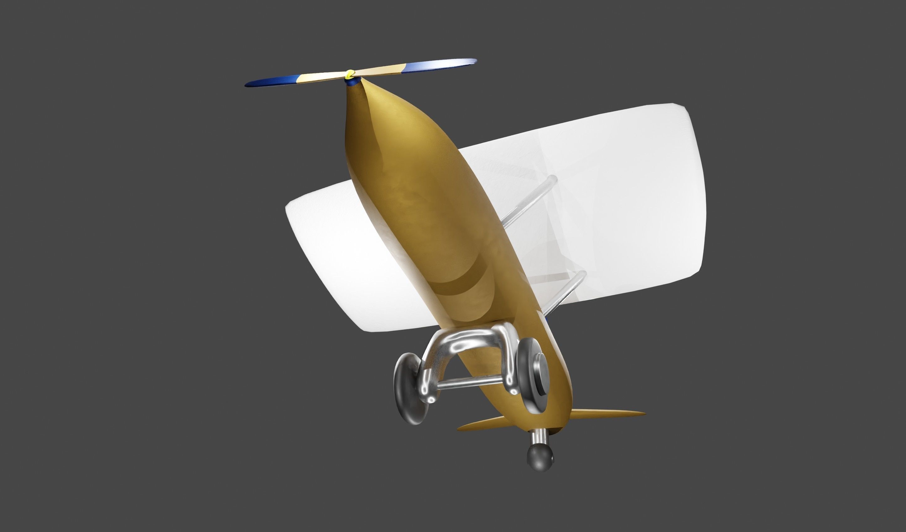 Wooden toy plane 3D model | CGTrader