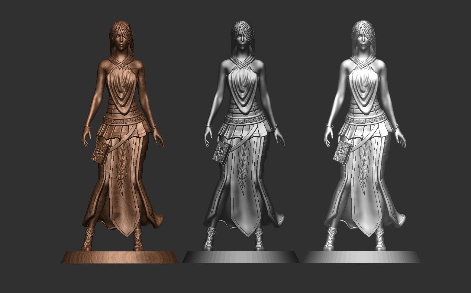 Female Spellcaster mage sorcerer 3D model 3D printable | CGTrader