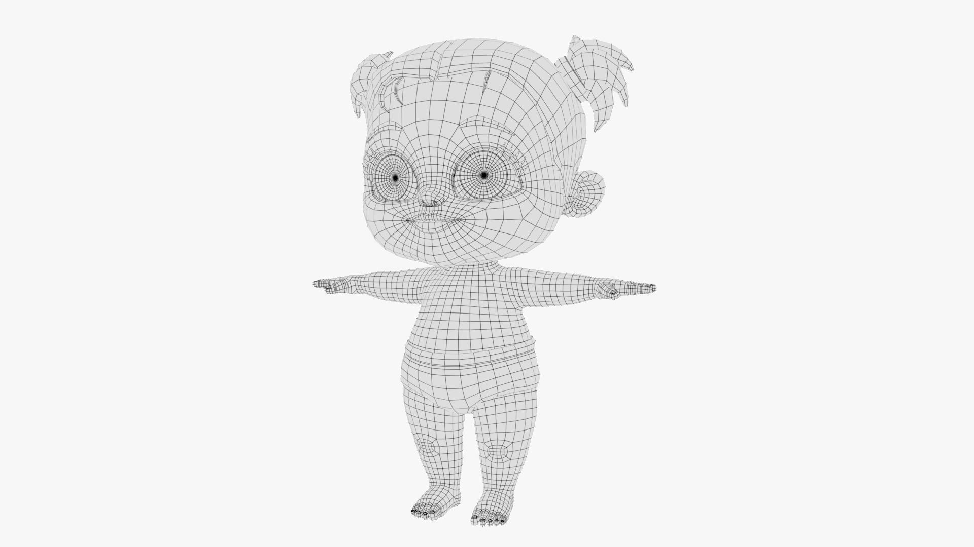 3D model Cartoon Baby Girl VR / AR / low-poly | CGTrader