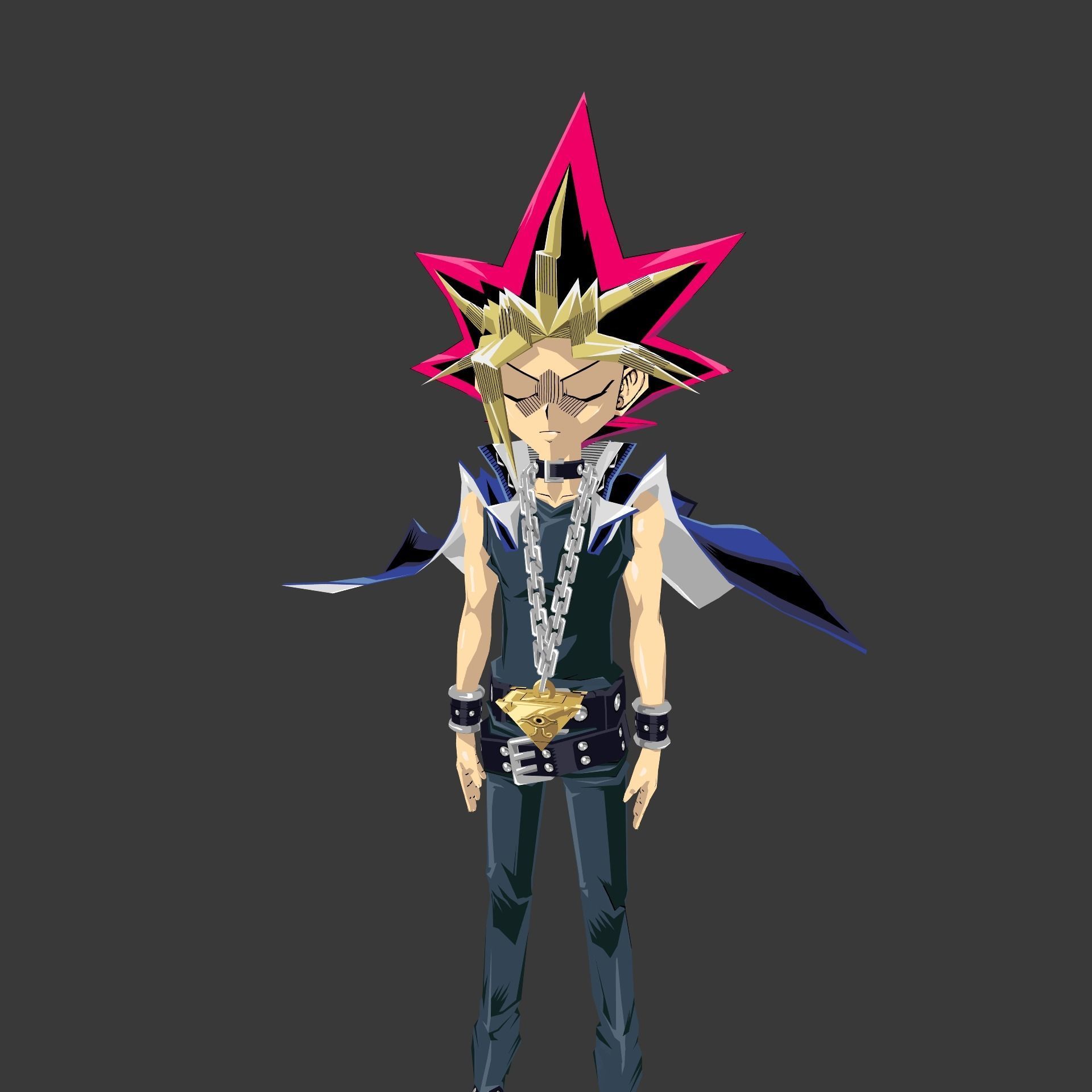 3D model Yami Yugi yugioh Duel Links VR / AR / low-poly | CGTrader