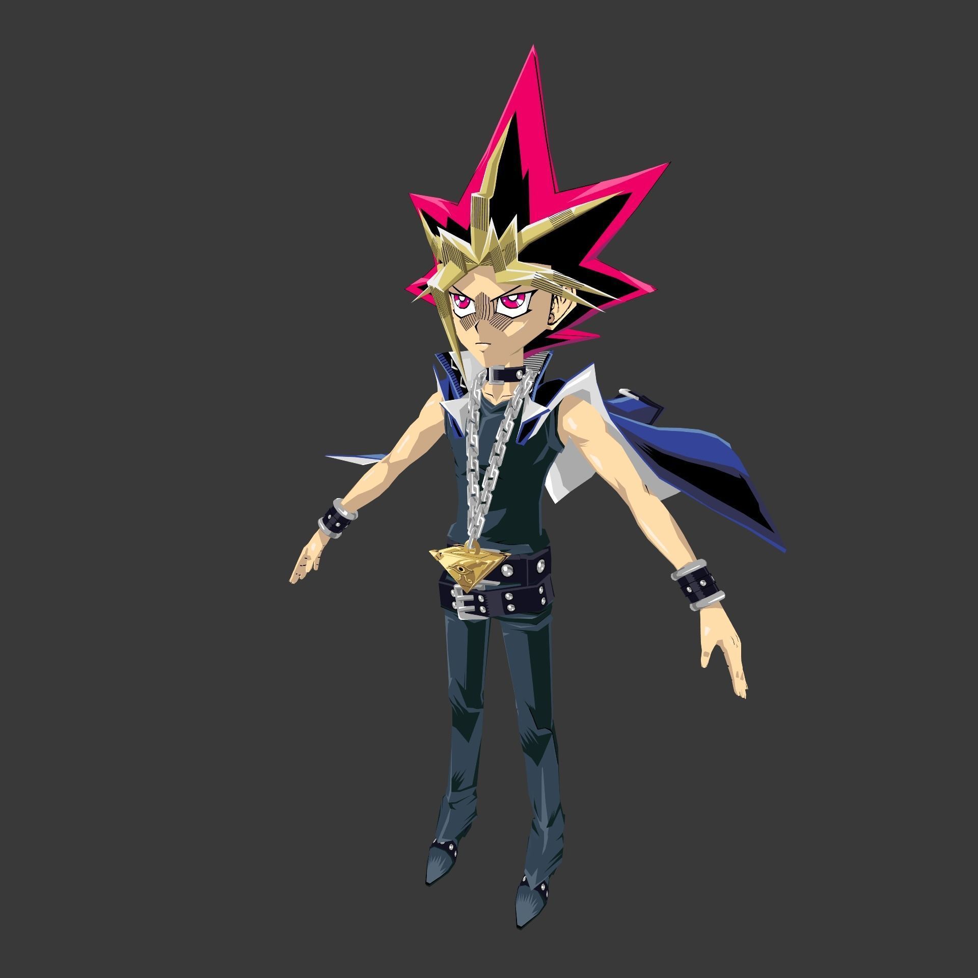 3D model Yami Yugi yugioh Duel Links VR / AR / low-poly | CGTrader
