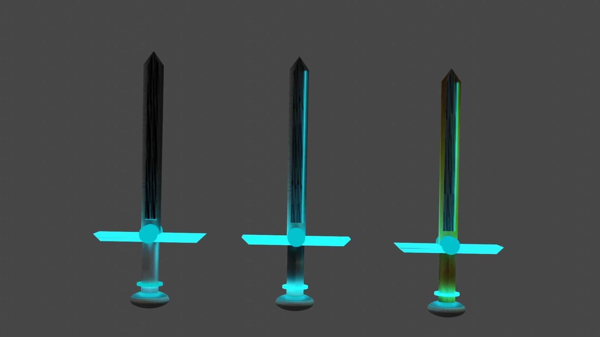 warriors sword with led lighting pack 3D model | CGTrader