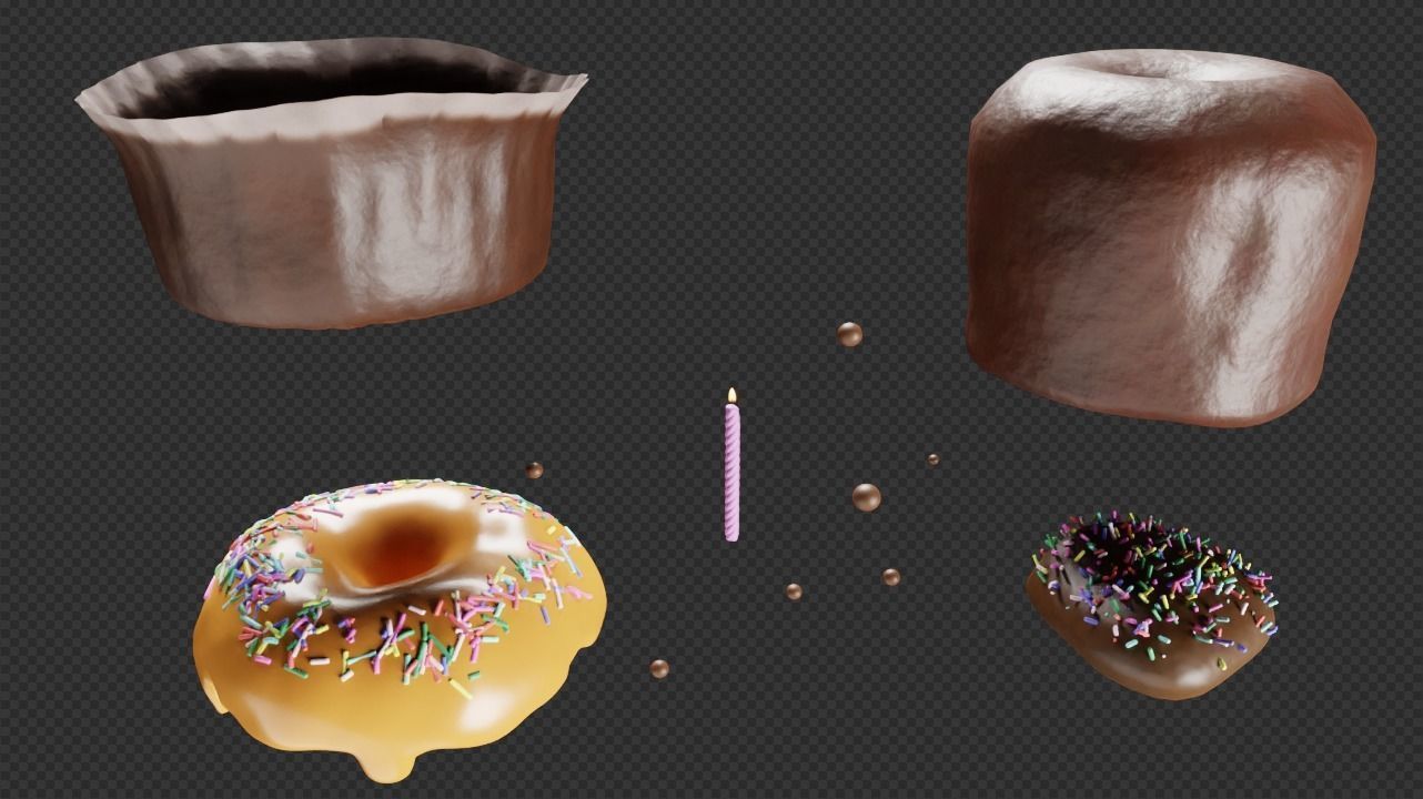 Birthday Cupcake free VR / AR / low-poly 3D model animated | CGTrader