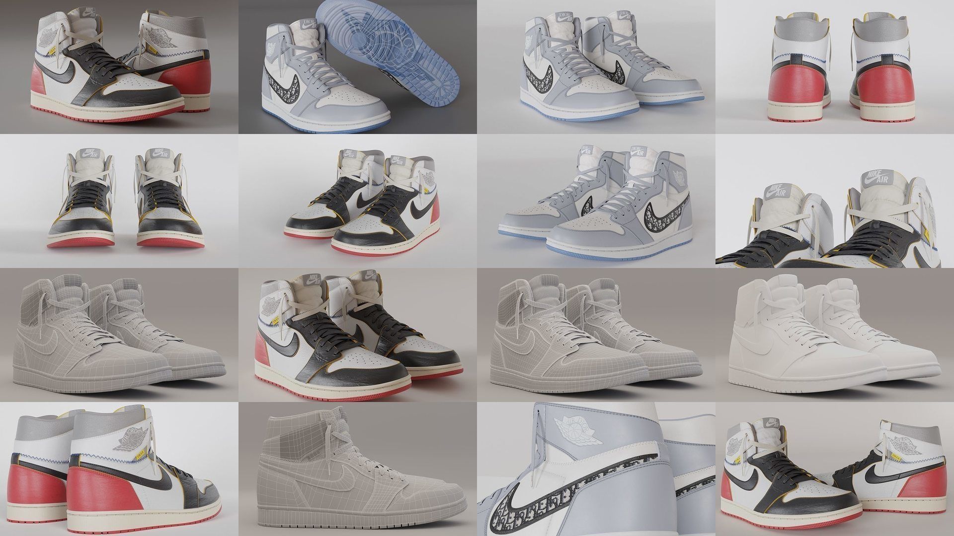 3D Model Collection Jordan 1 Complete Pack VR / AR / low-poly | CGTrader