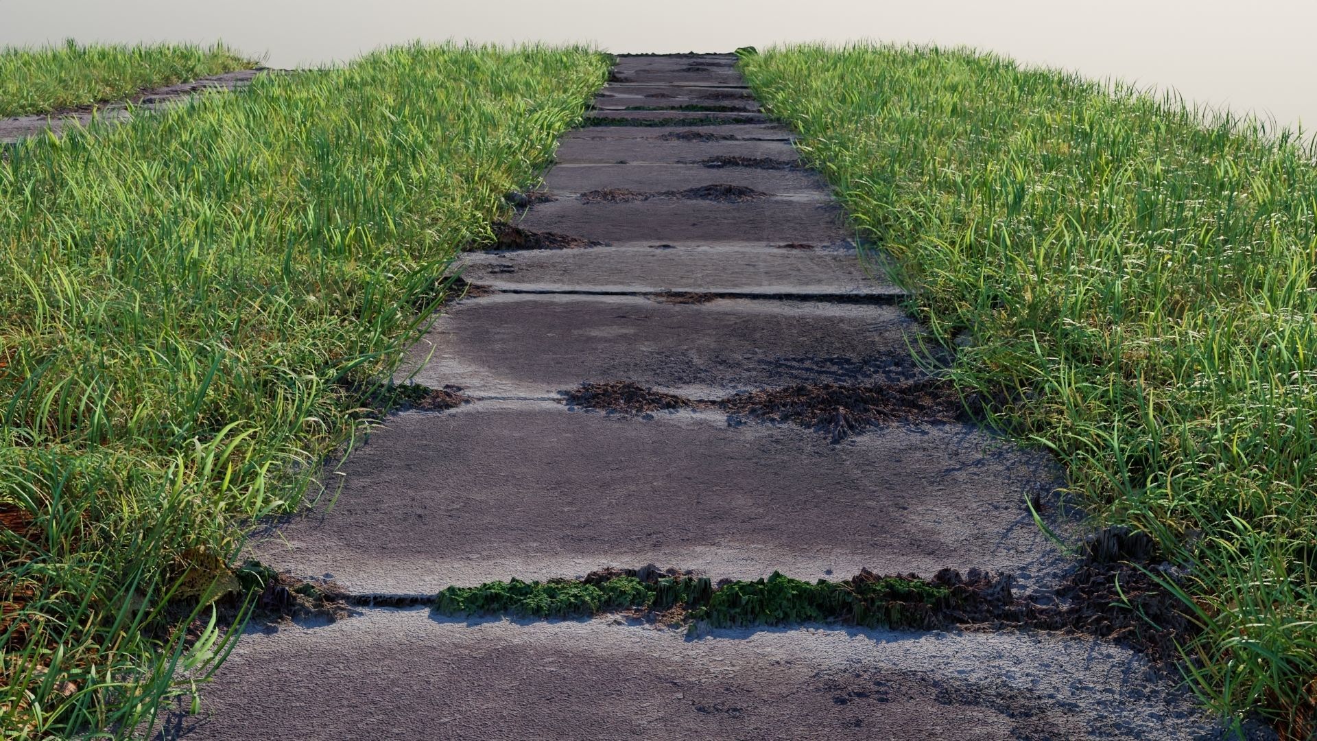 3D model Tileable Photorealistic Sidewalks - 2-Pack B -- 16 bit height ...